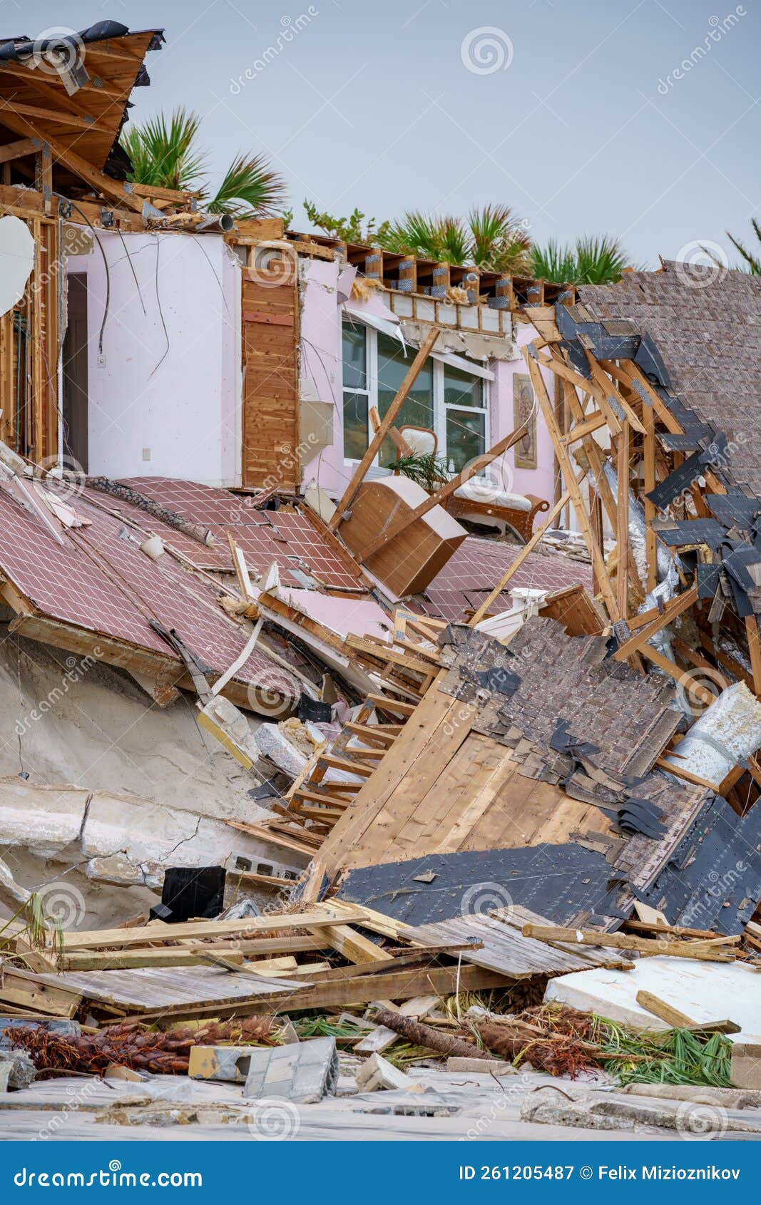 Beachfront Homes Completely Destroyed by Hurricane Nicole Daytona Beach ...