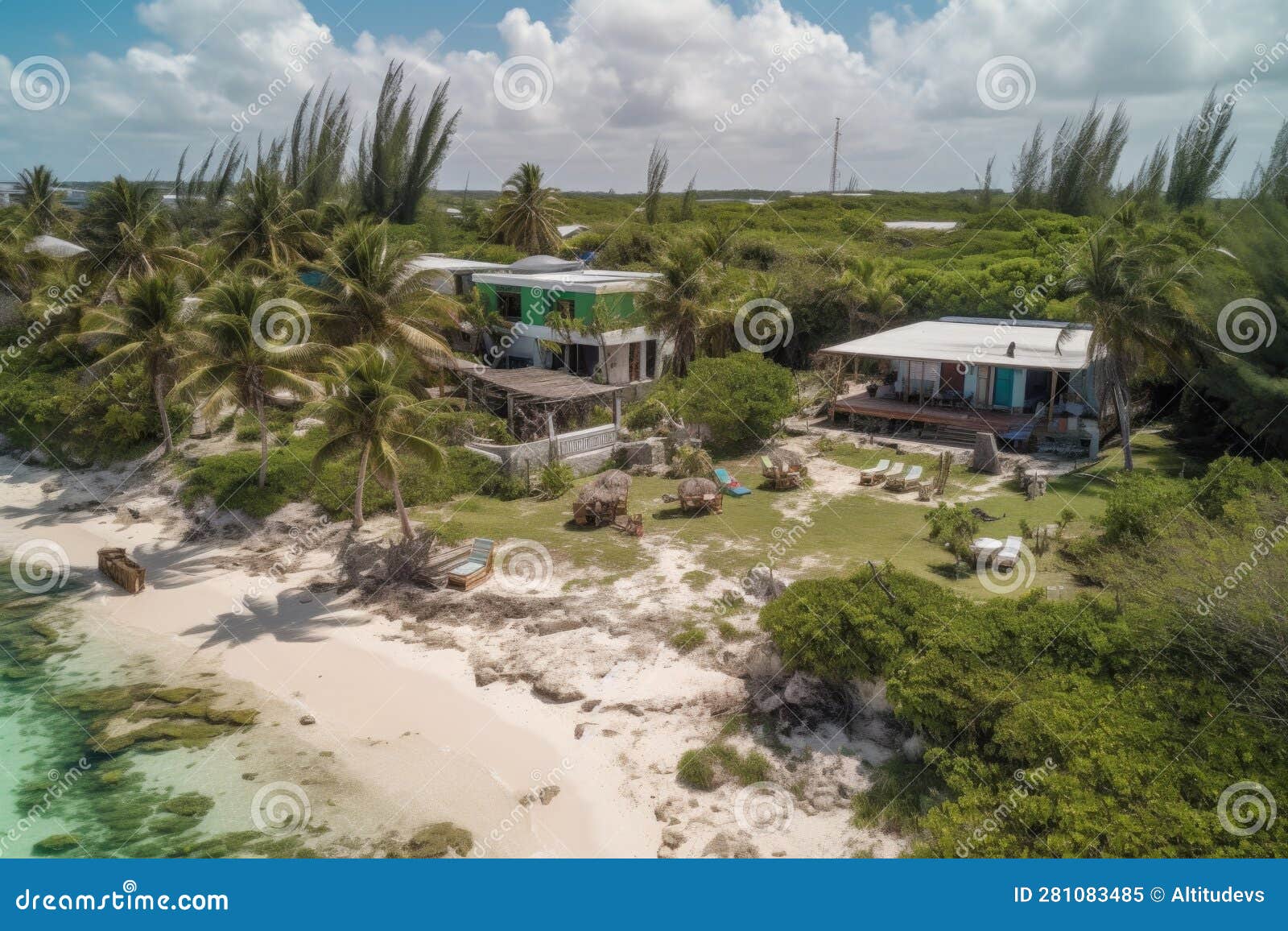 Beachfront Oasis Surrounded By Crystal-clear Waters And White Sands ...