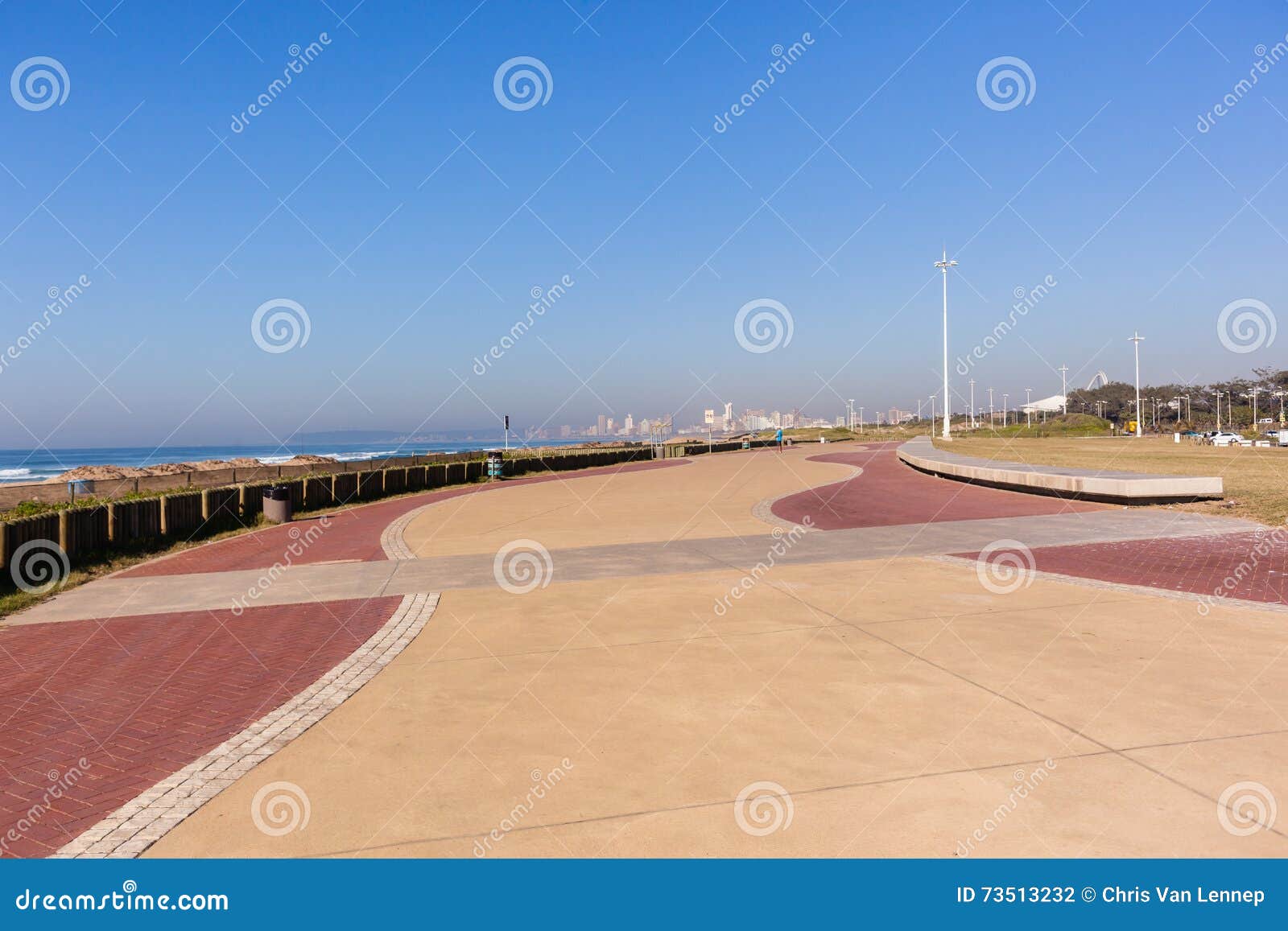 Beachfront Ocean Promenade stock photo. Image of umgeni - 73513232