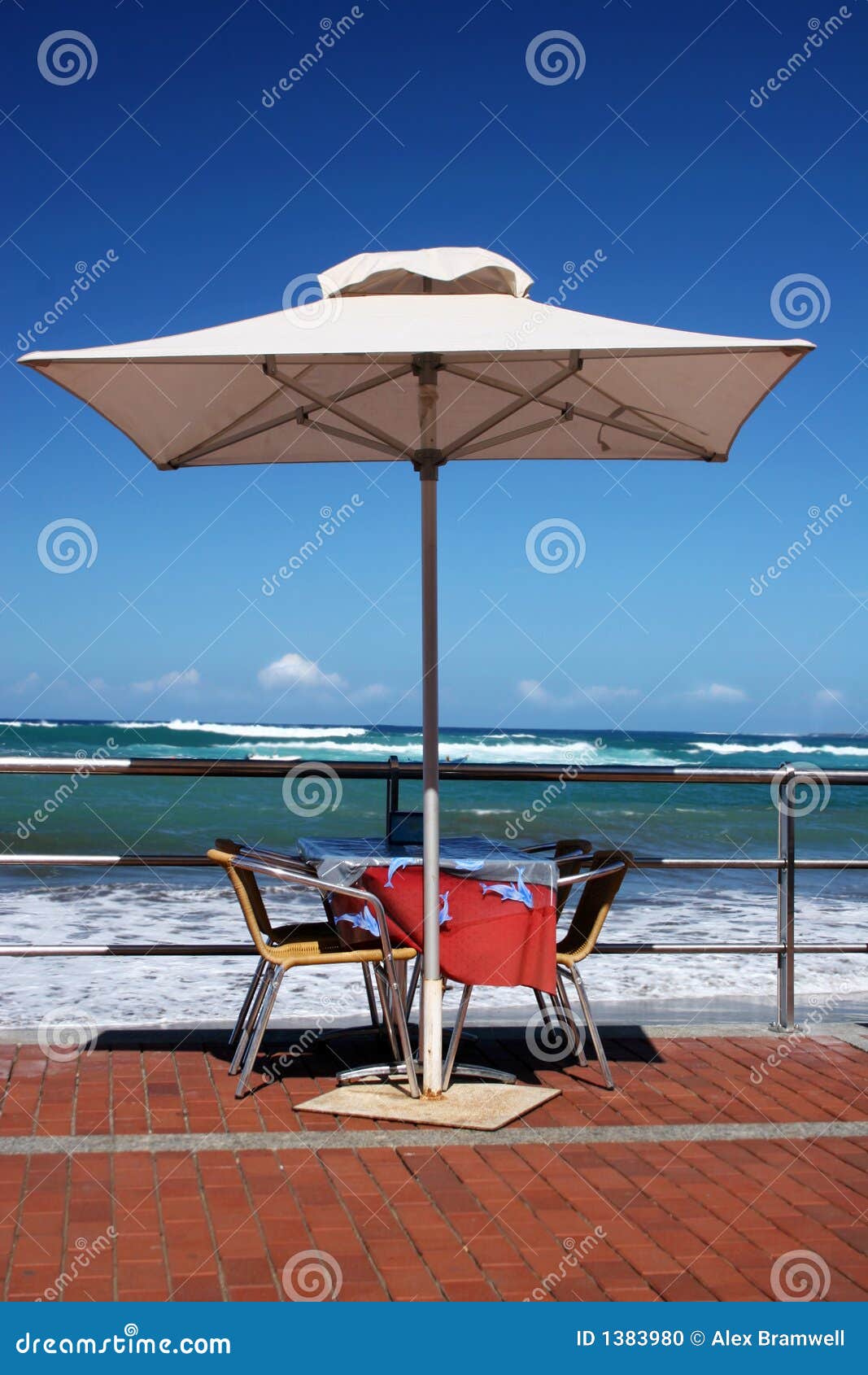 Beachfront Table stock photo. Image of turquoise, beachfront - 1383980