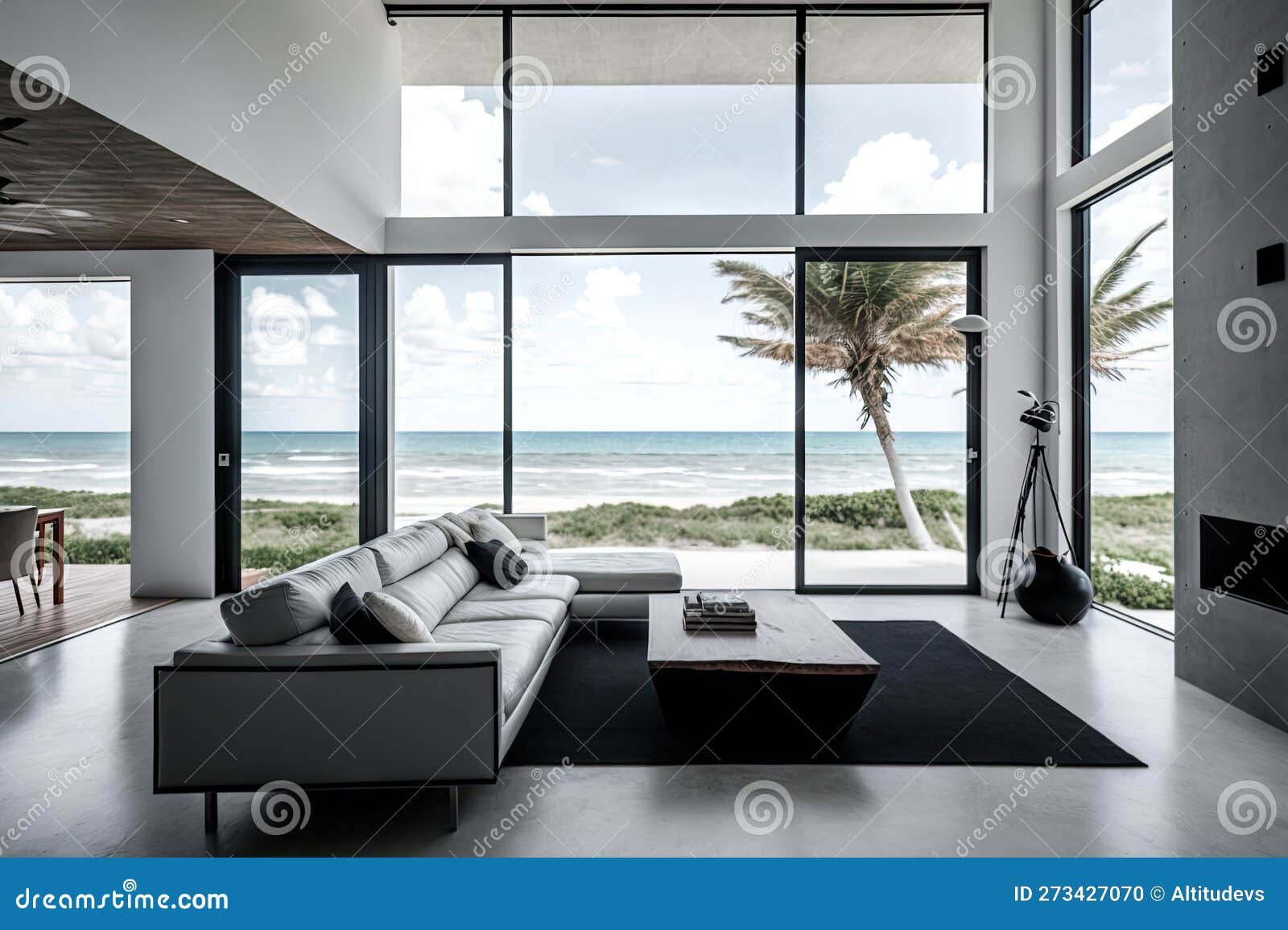 Beachfront Villa, with View of the Beach and Ocean Beyond, Featuring ...