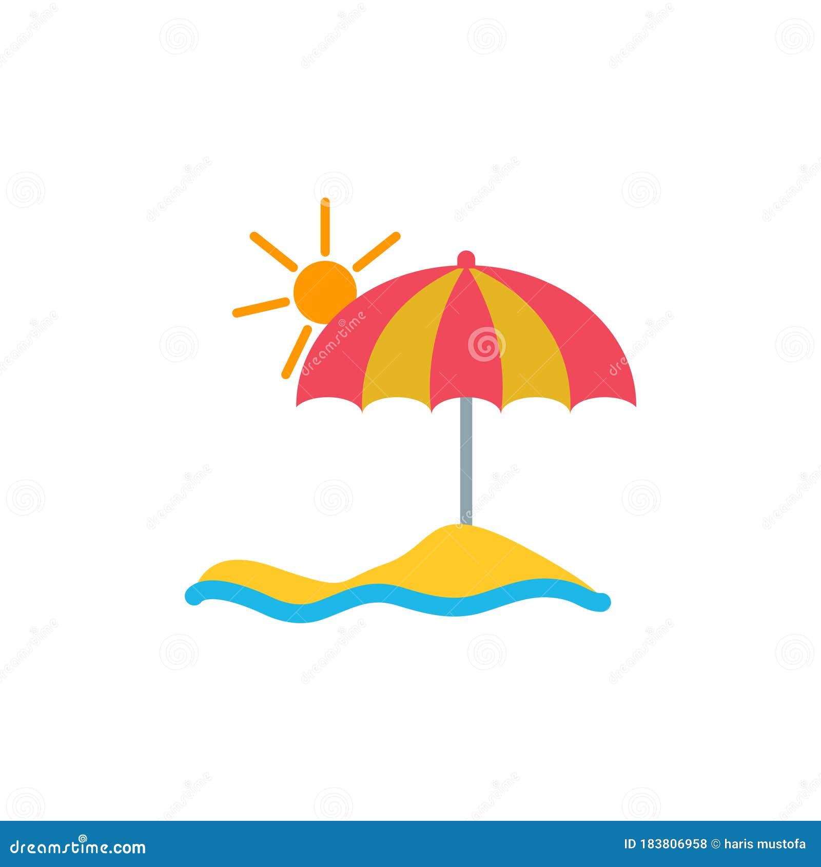 Beachgraphic Design Template Vector Isolated Stock Vector ...