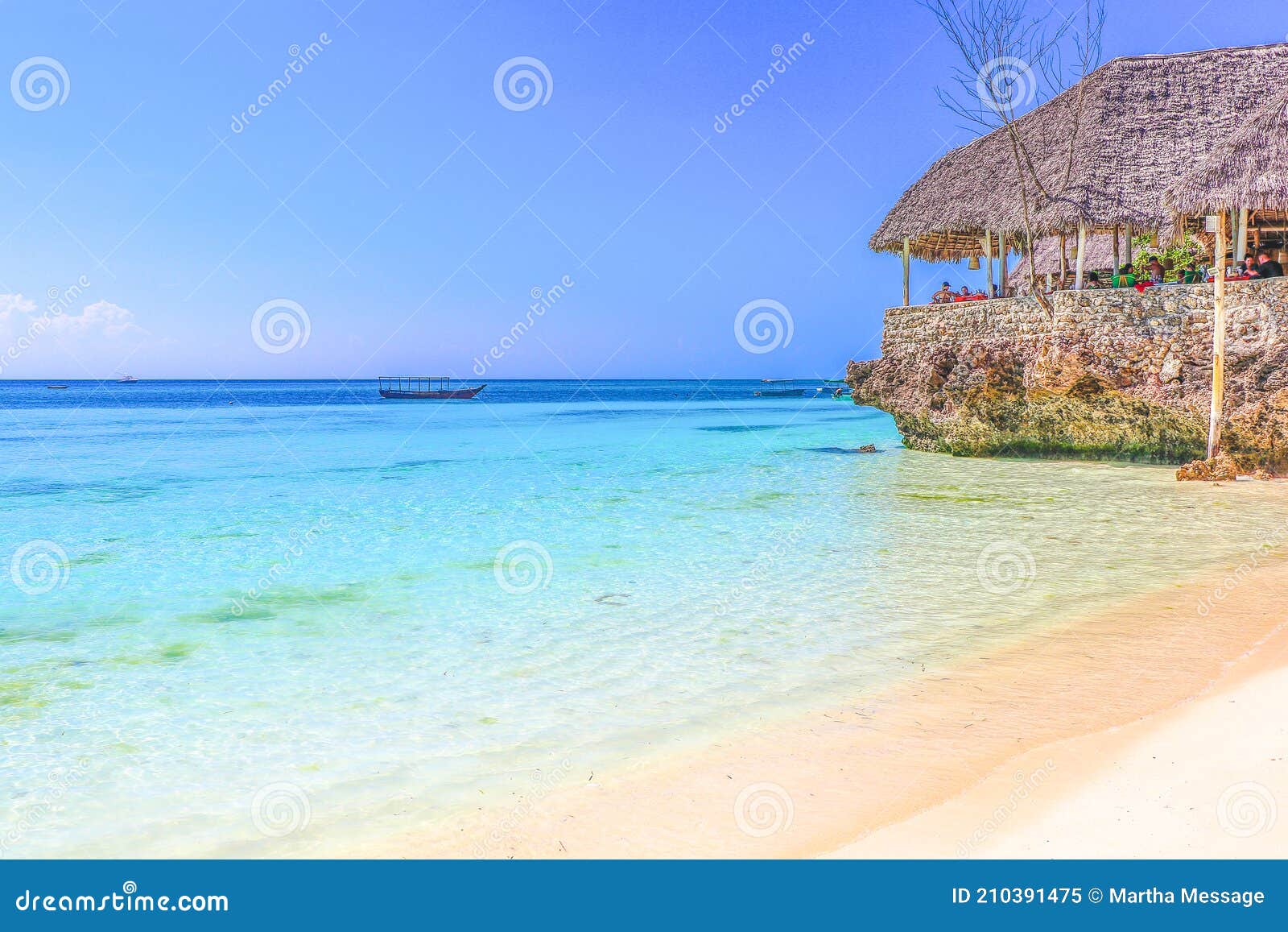 Beachside Hut Restaurant stock image. Image of beachside - 210391475