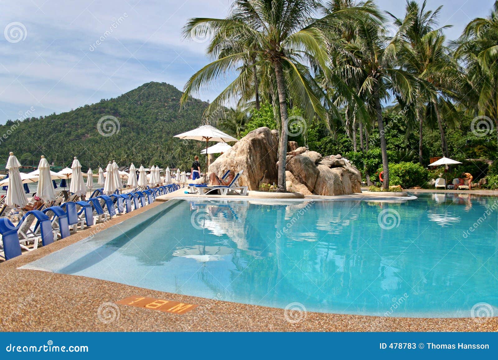 Beachside pool 1 stock image. Image of beach, umbrella - 478783
