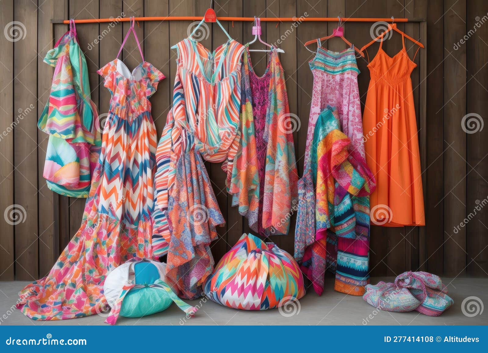 Beachwear Collection, with Bikinis and Swimsuits in Bold Colors and ...