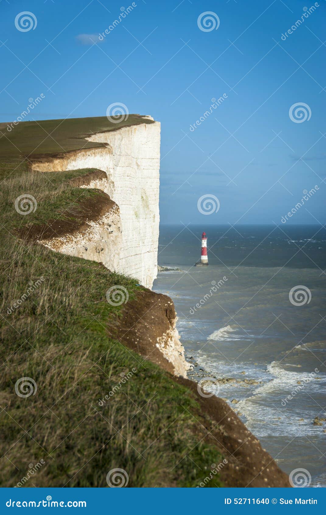 Beachy Head Lighthouse stock photo. Image of geology - 52711640