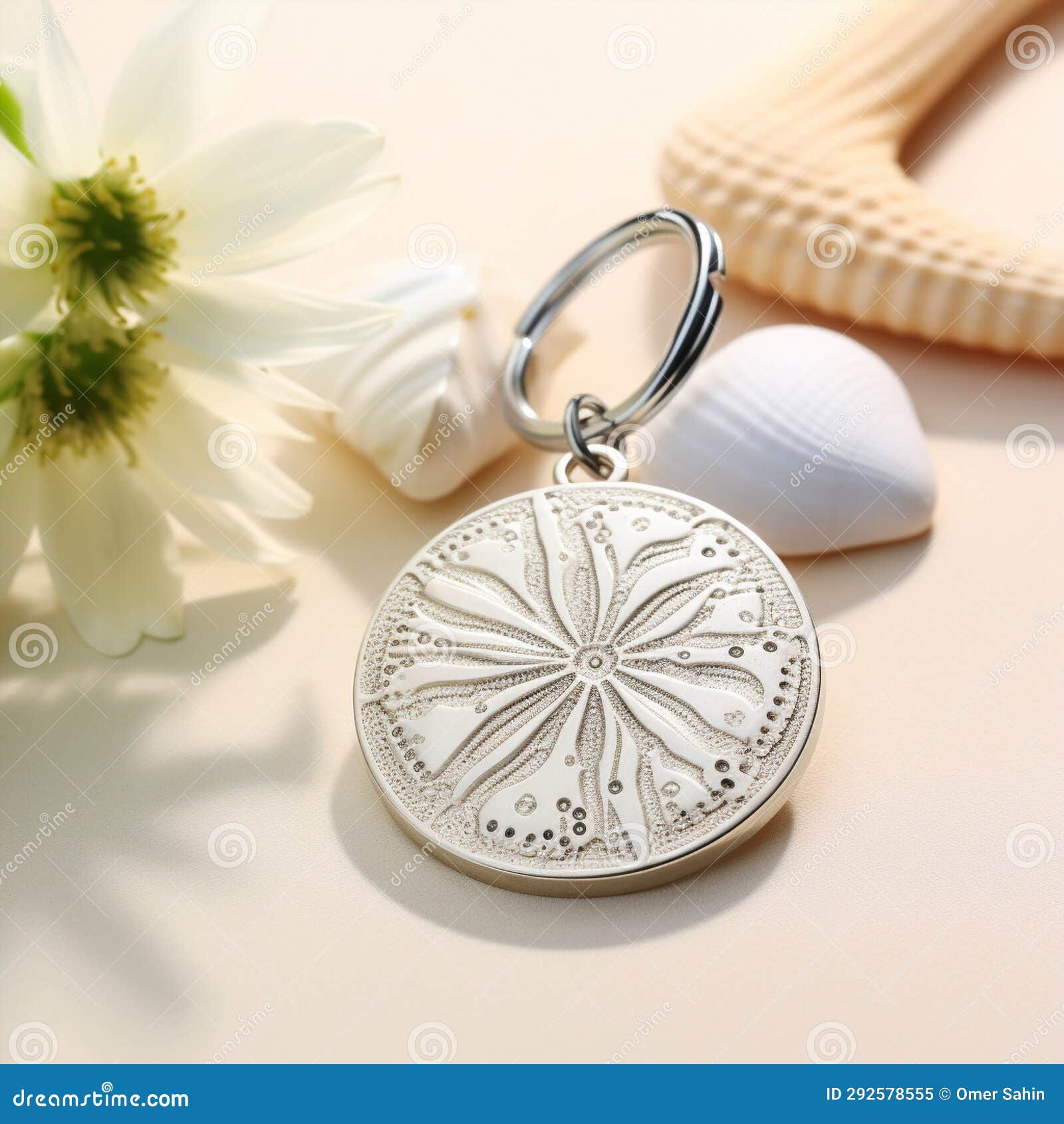 Beachy Keepsakes: Sand Dollar Keychains Stock Image - Image of symbolic ...