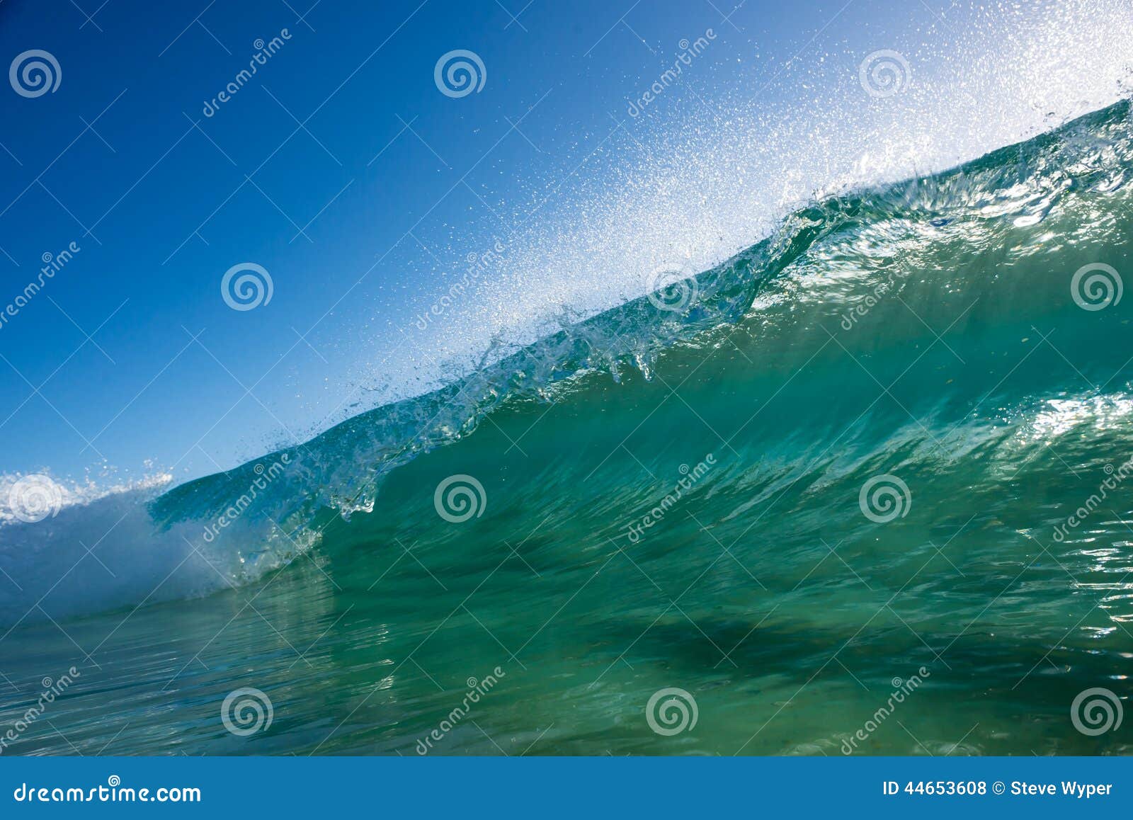 Beack Break Wave stock photo. Image of coast, green, wave - 44653608