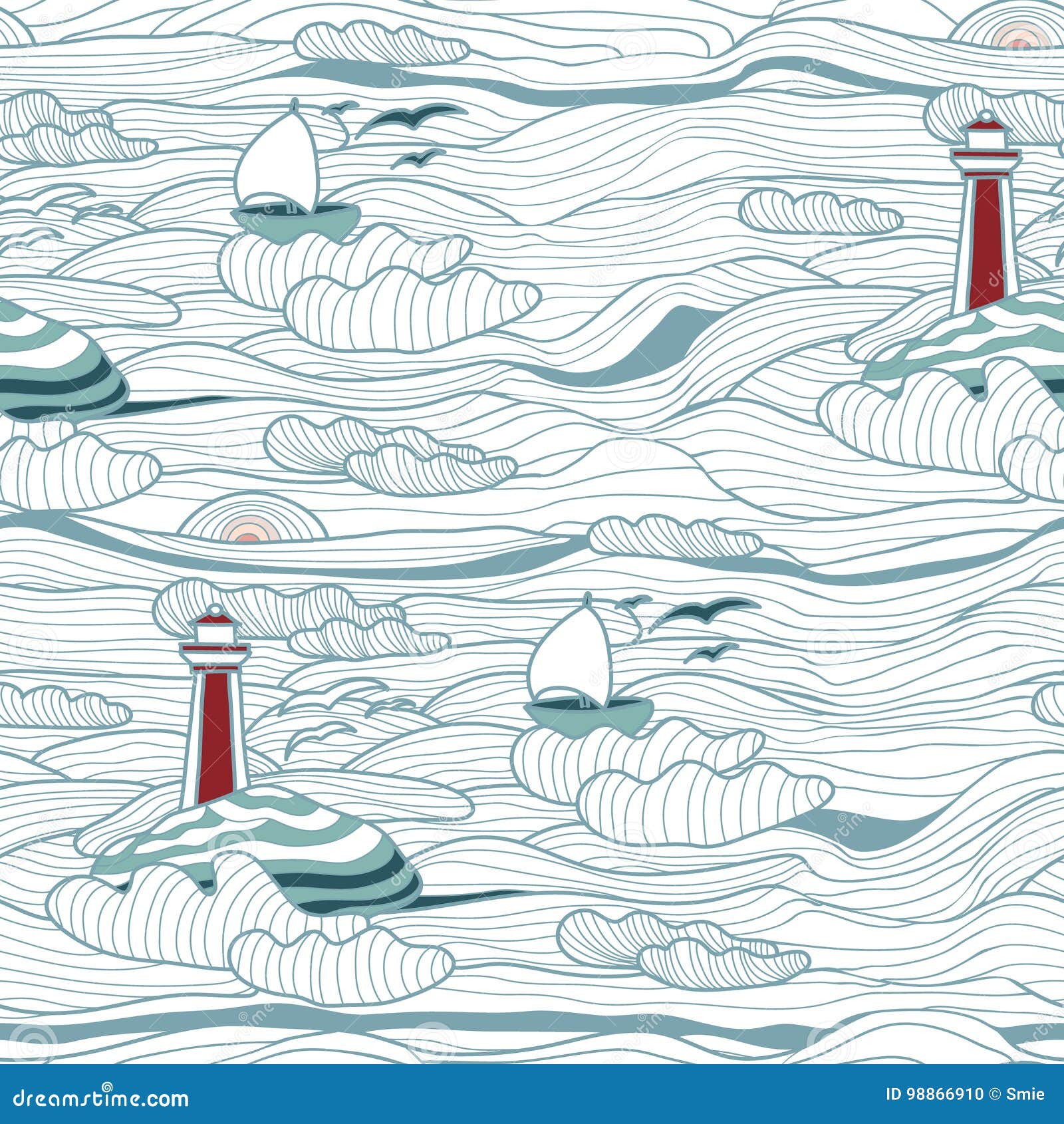 Beacon stock illustration. Illustration of pattern, green - 98866910