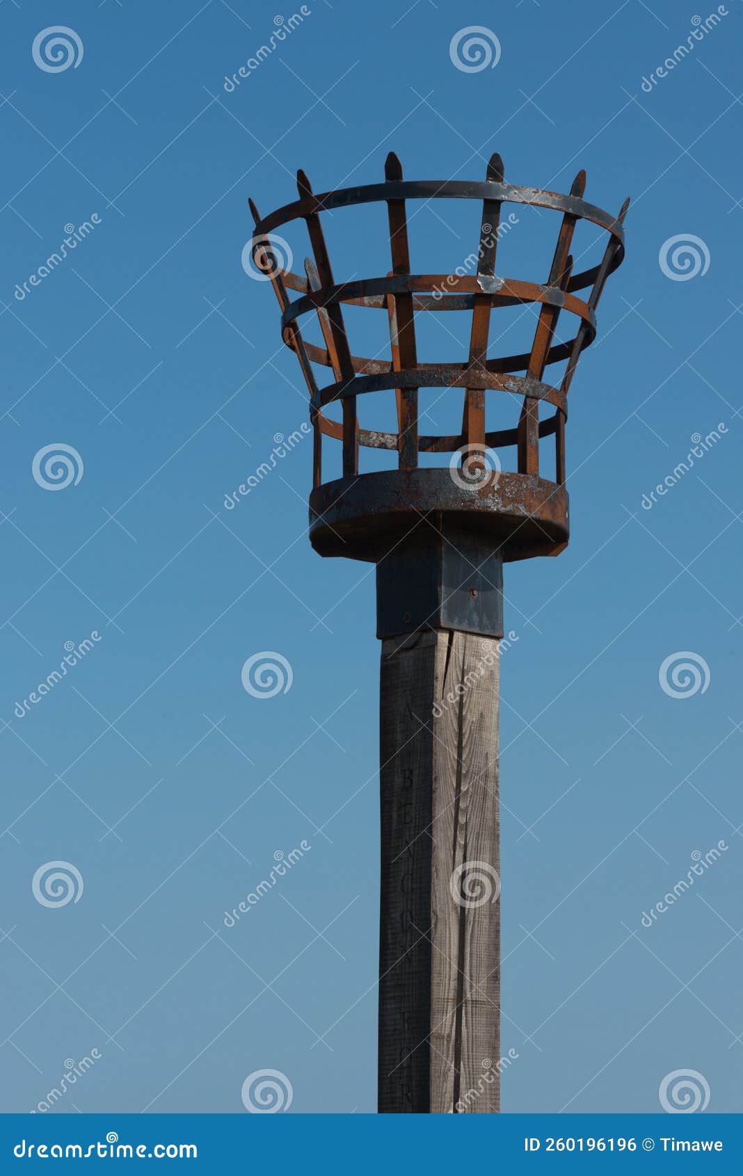Beacon Basket for Signalling Stock Photo - Image of danger, wooden ...