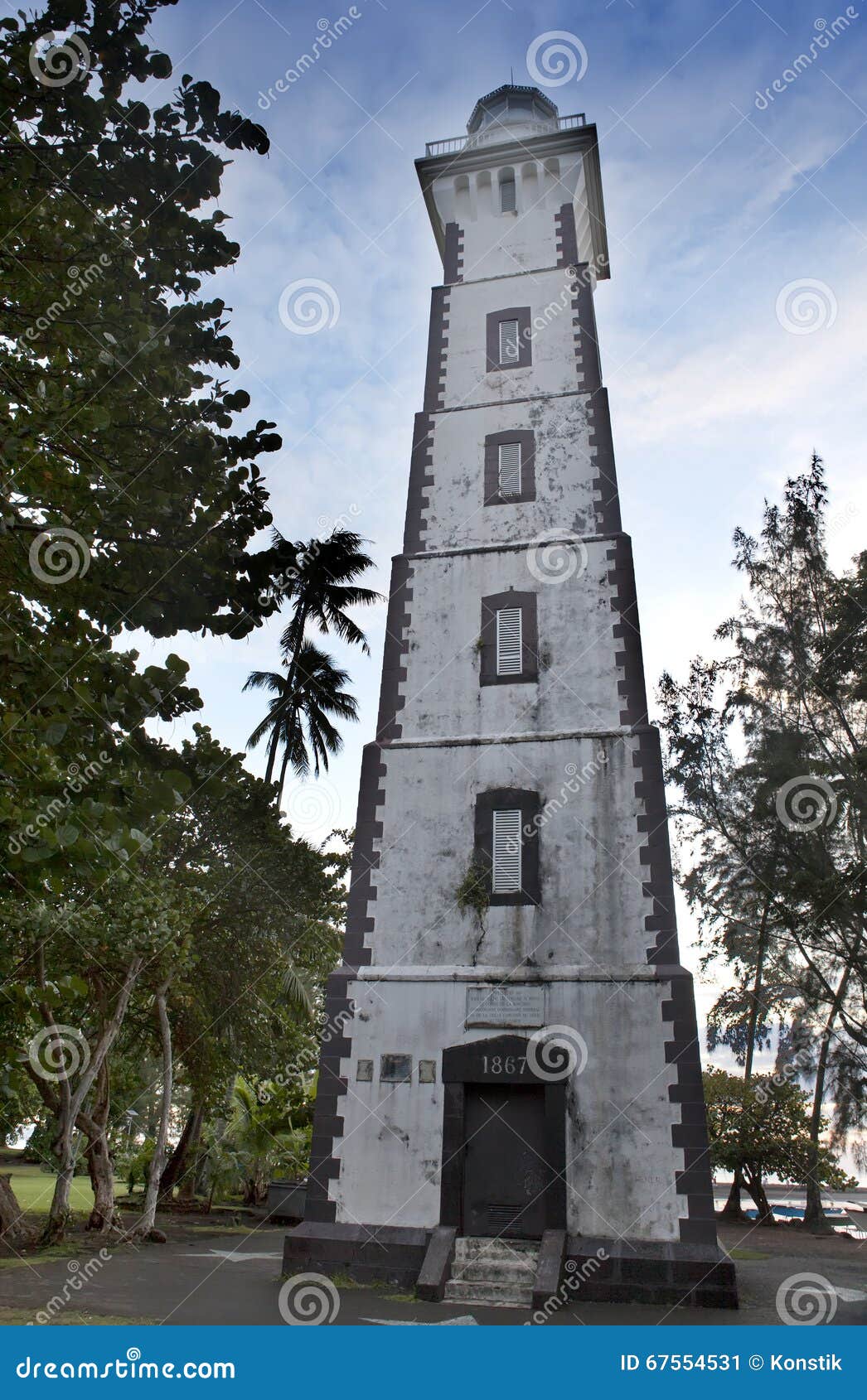 Beacon on the Cape Point Venus, Tahiti Stock Image - Image of garden ...