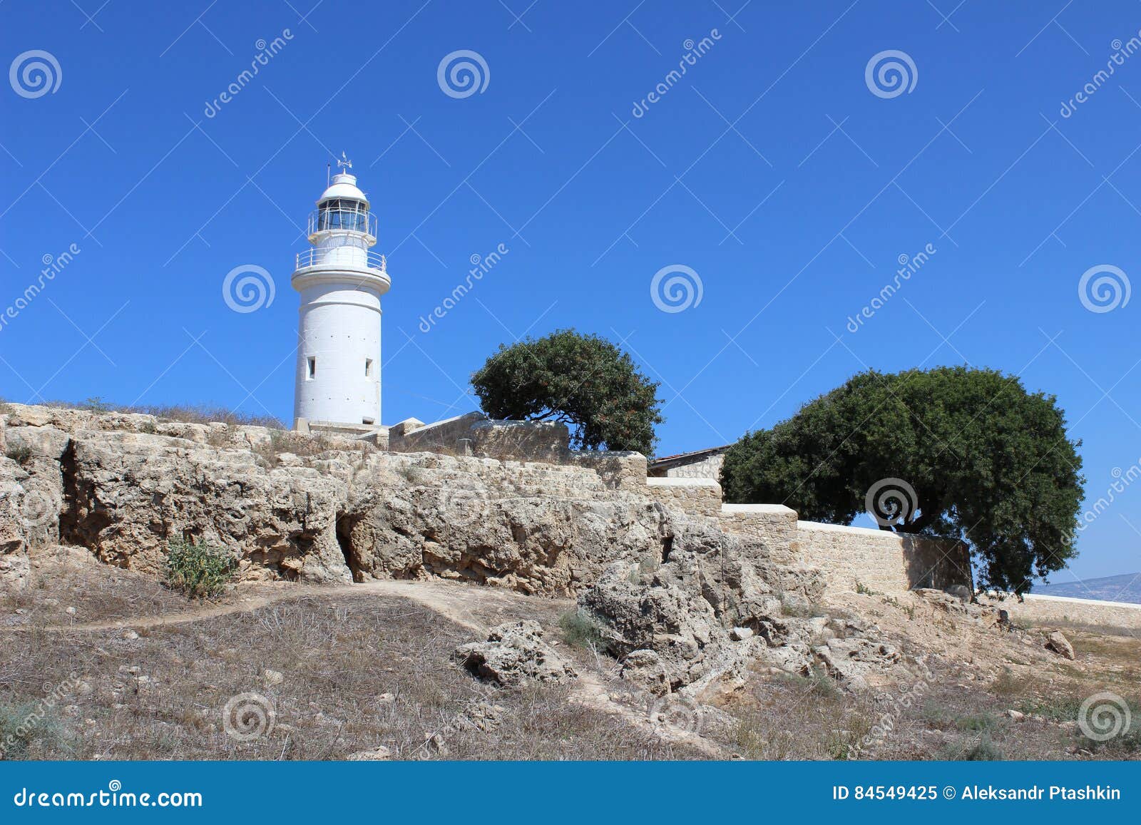 Beacon in Cyprus stock image. Image of alley, paphos - 84549425