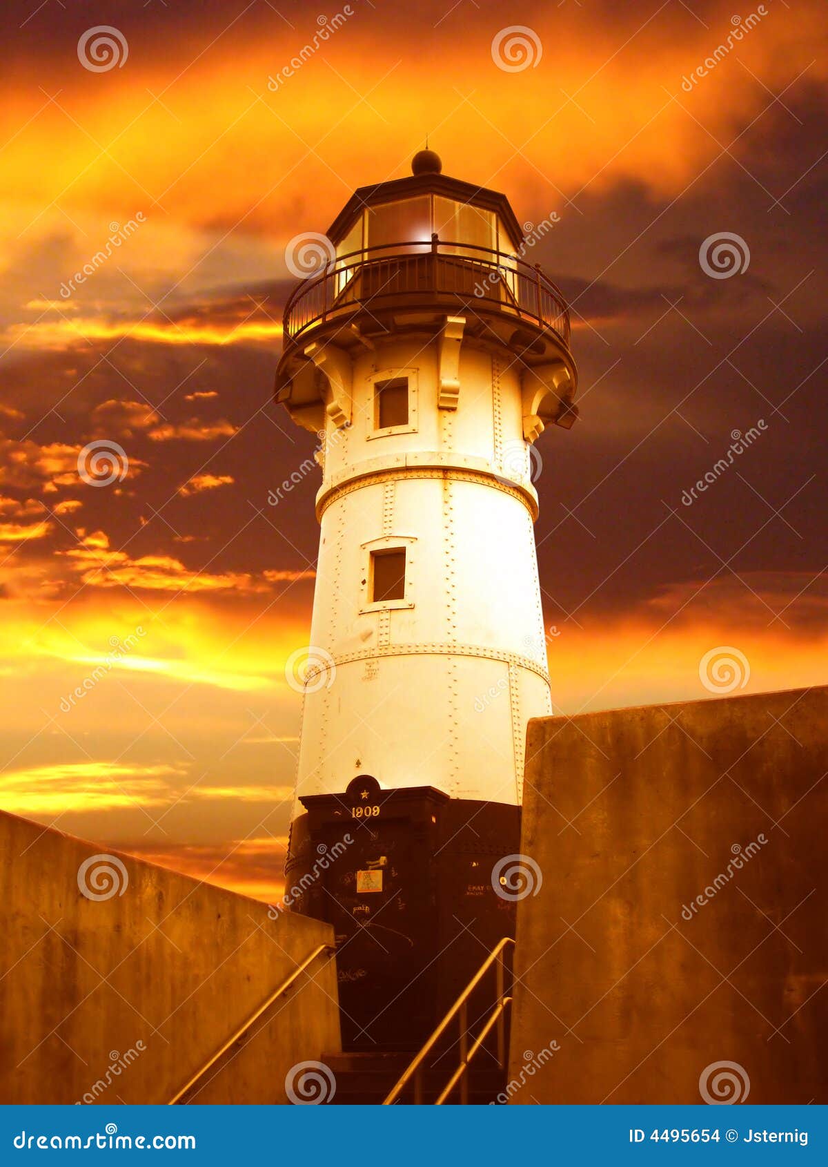 Beacon of Duluth Lighthouse at Sunrise Stock Photo - Image of minnesota ...