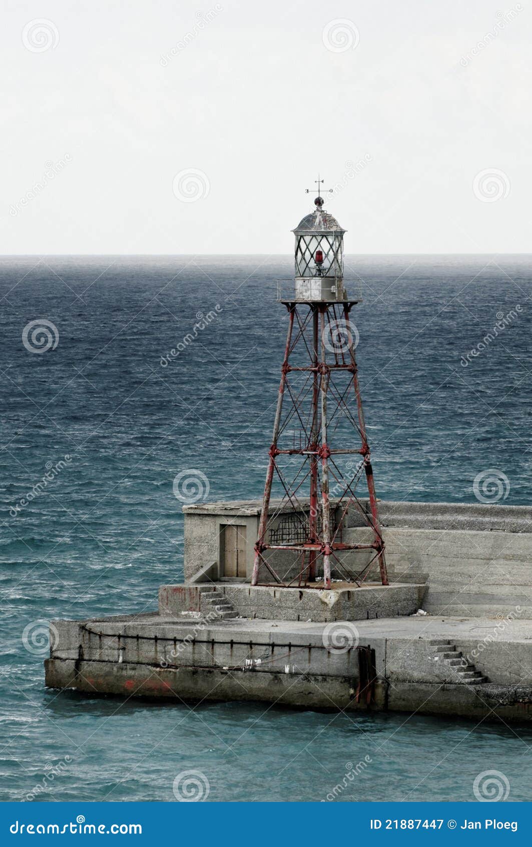 Beacon at a Harbour S Entrance Stock Image - Image of navigate, harbour ...
