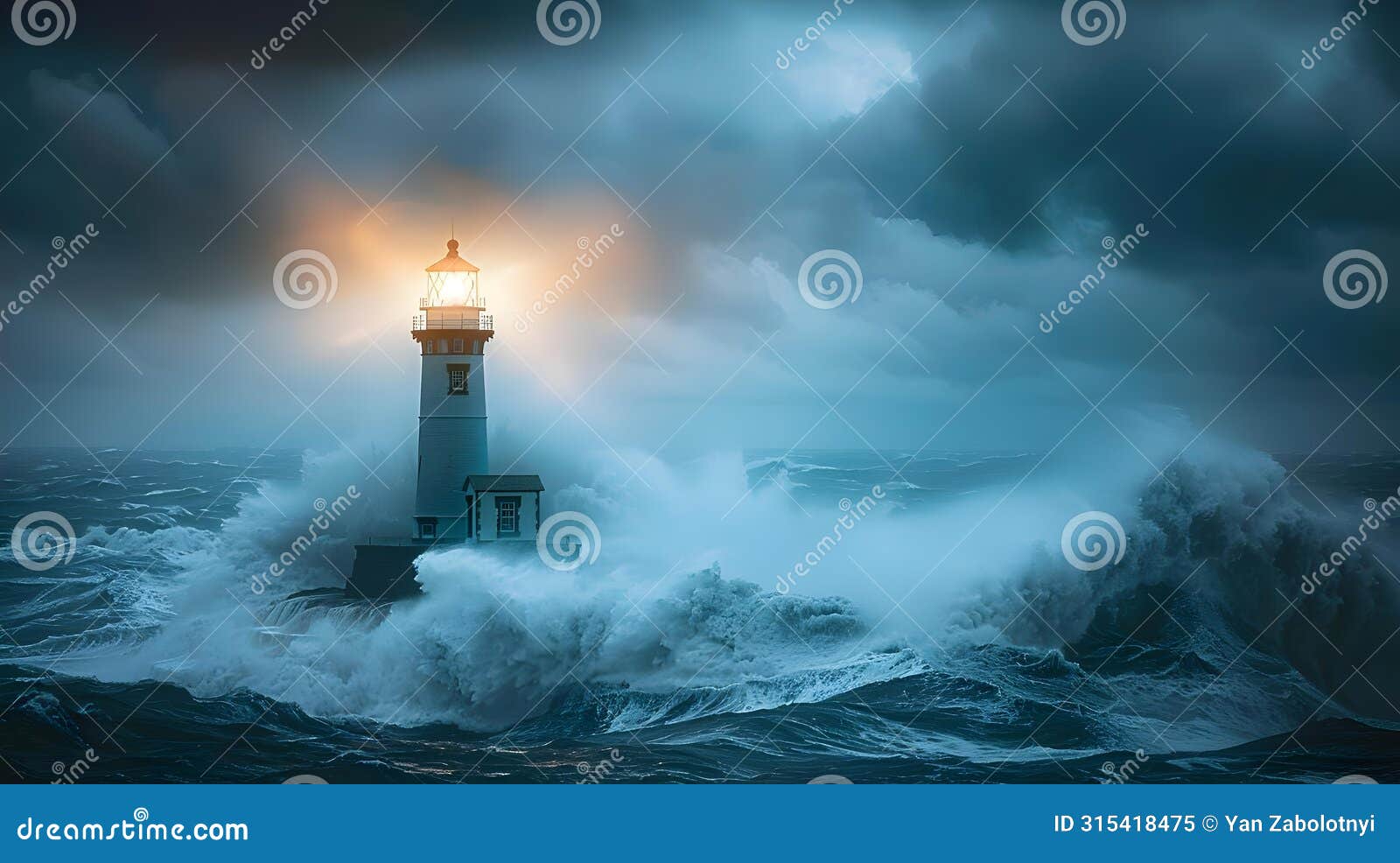 Beacon of Hope Amidst the Tempest. Concept Hope, Resilience, Strength ...