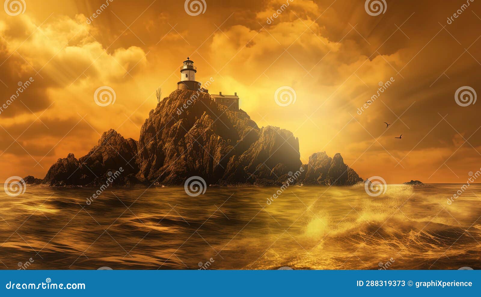 Beacon of Hope Artwork stock illustration. Illustration of sunrise ...