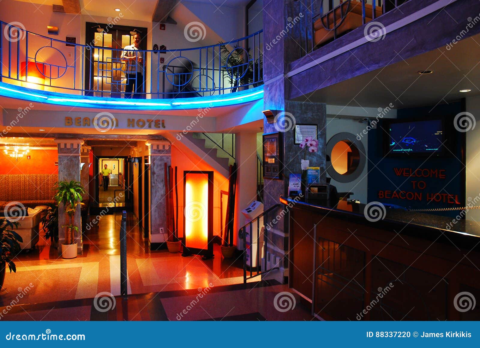 Beacon Hotel, Miami Beach editorial image. Image of evening - 88337220