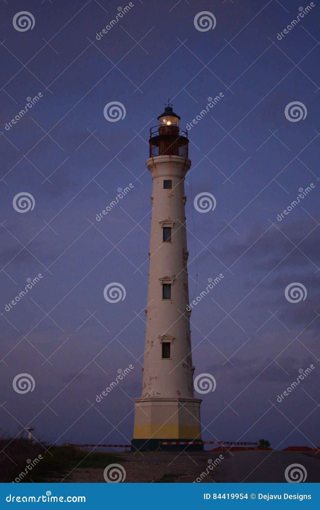 Beacon of Light Shining at Dawn in the Lighthouse Stock Photo - Image ...