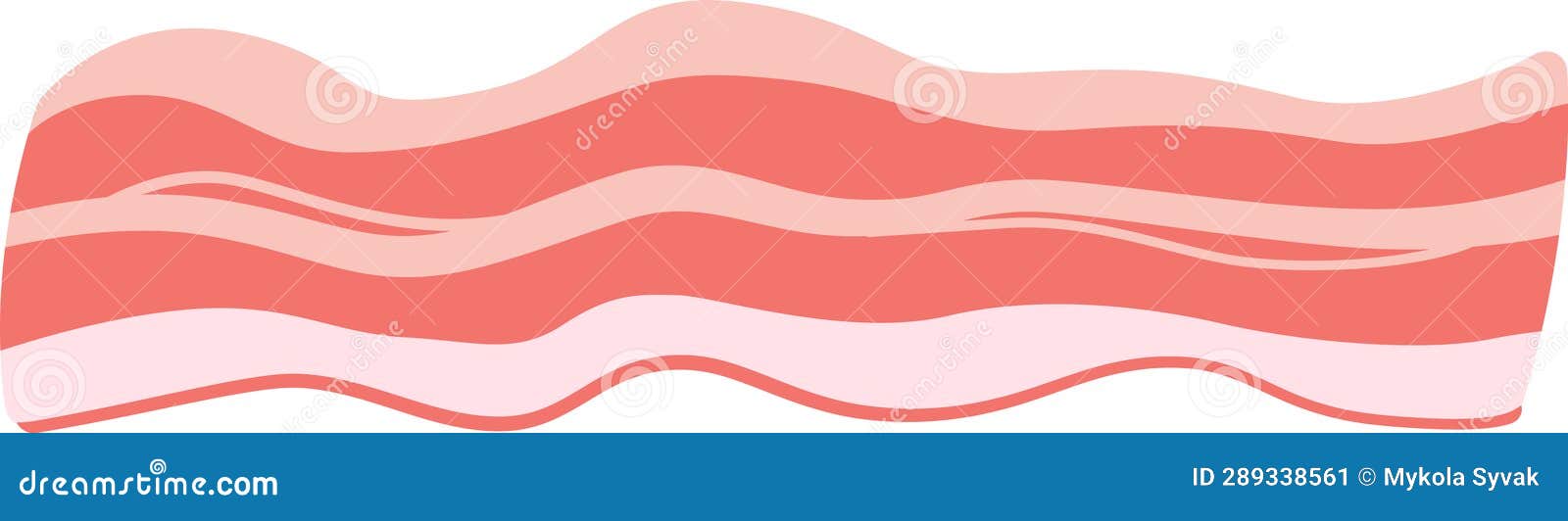 Beacon Meat Slice stock illustration. Illustration of roast - 289338561
