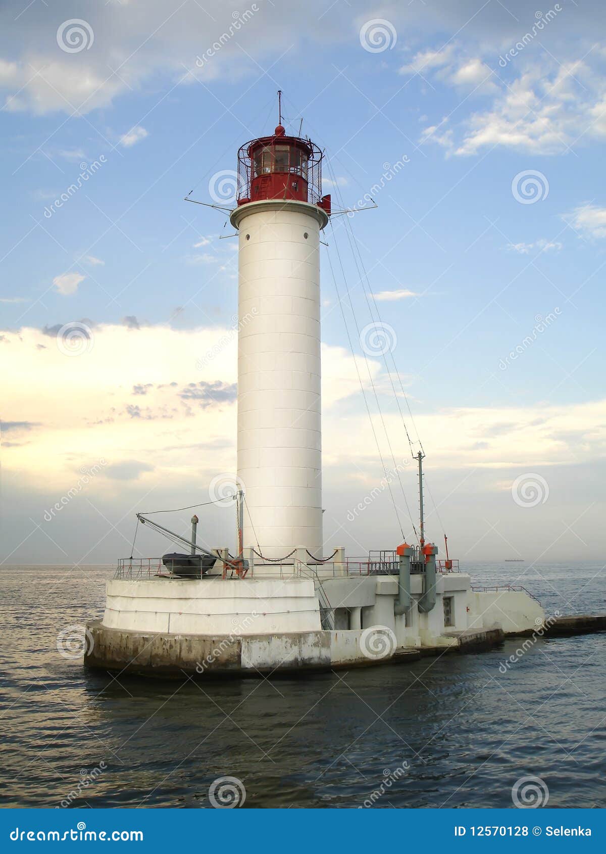 Beacon in the sea stock photo. Image of landmark, ocean - 12570128