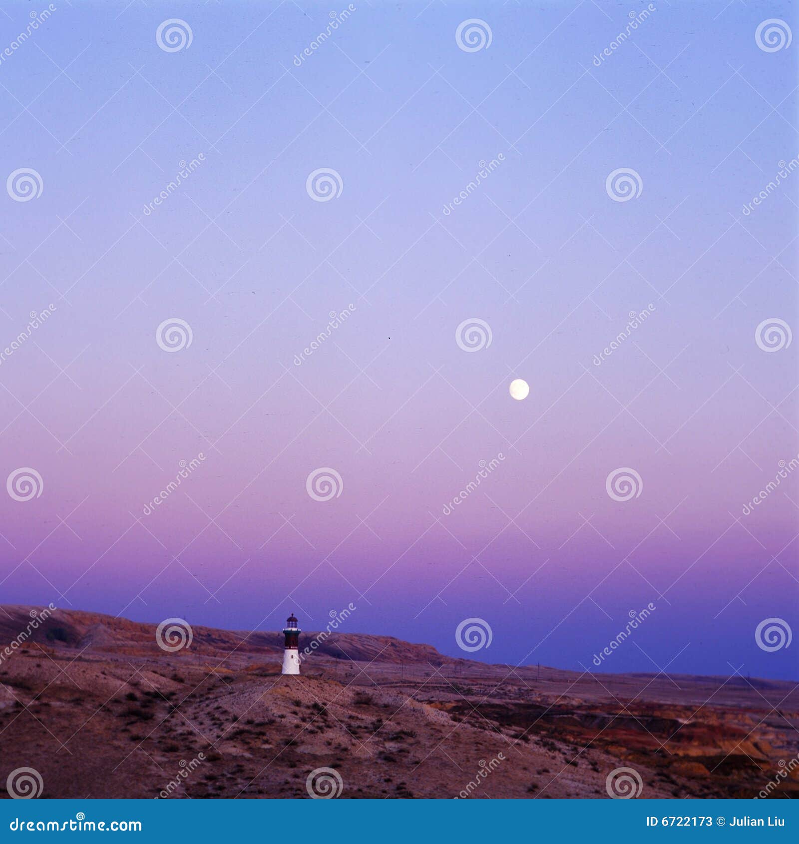 A Beacon in the Sunset Time Stock Image - Image of lone, rise: 6722173