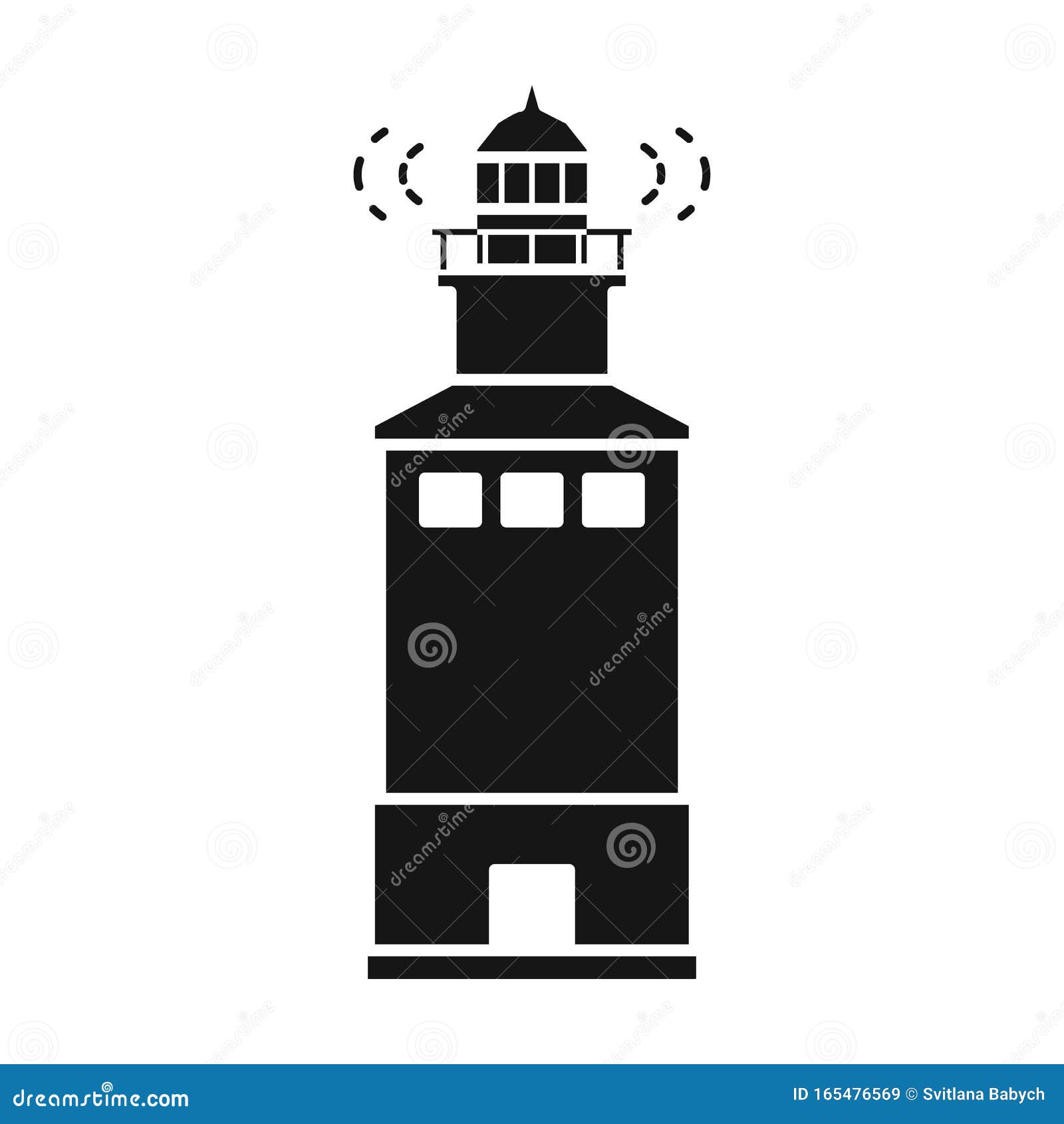 Beacon Vector Icon.Black Vector Icon Isolated On White Background ...