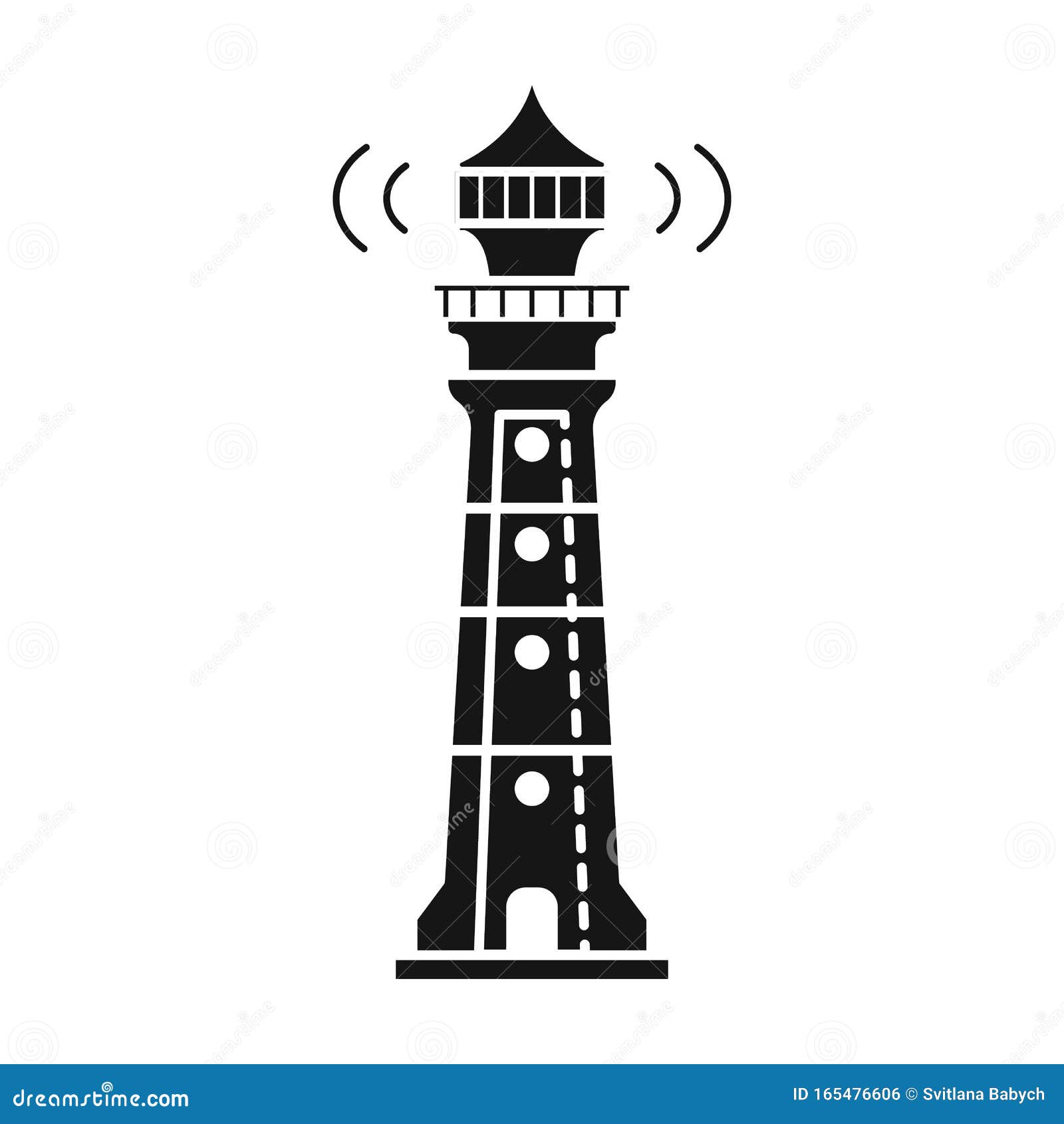 Beacon Vector Icon.Black Vector Icon Isolated On White Background ...