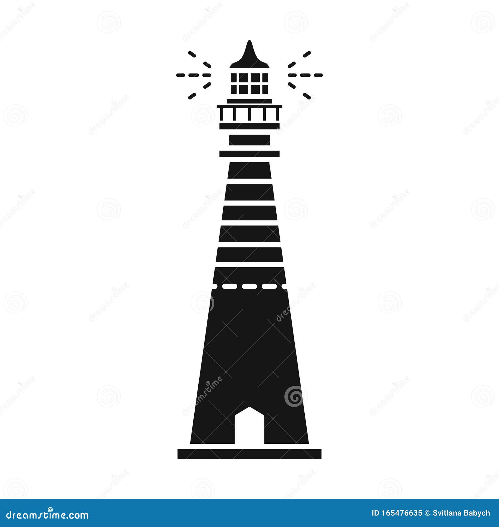 Beacon Vector Icon.Black Vector Icon Isolated On White Background ...