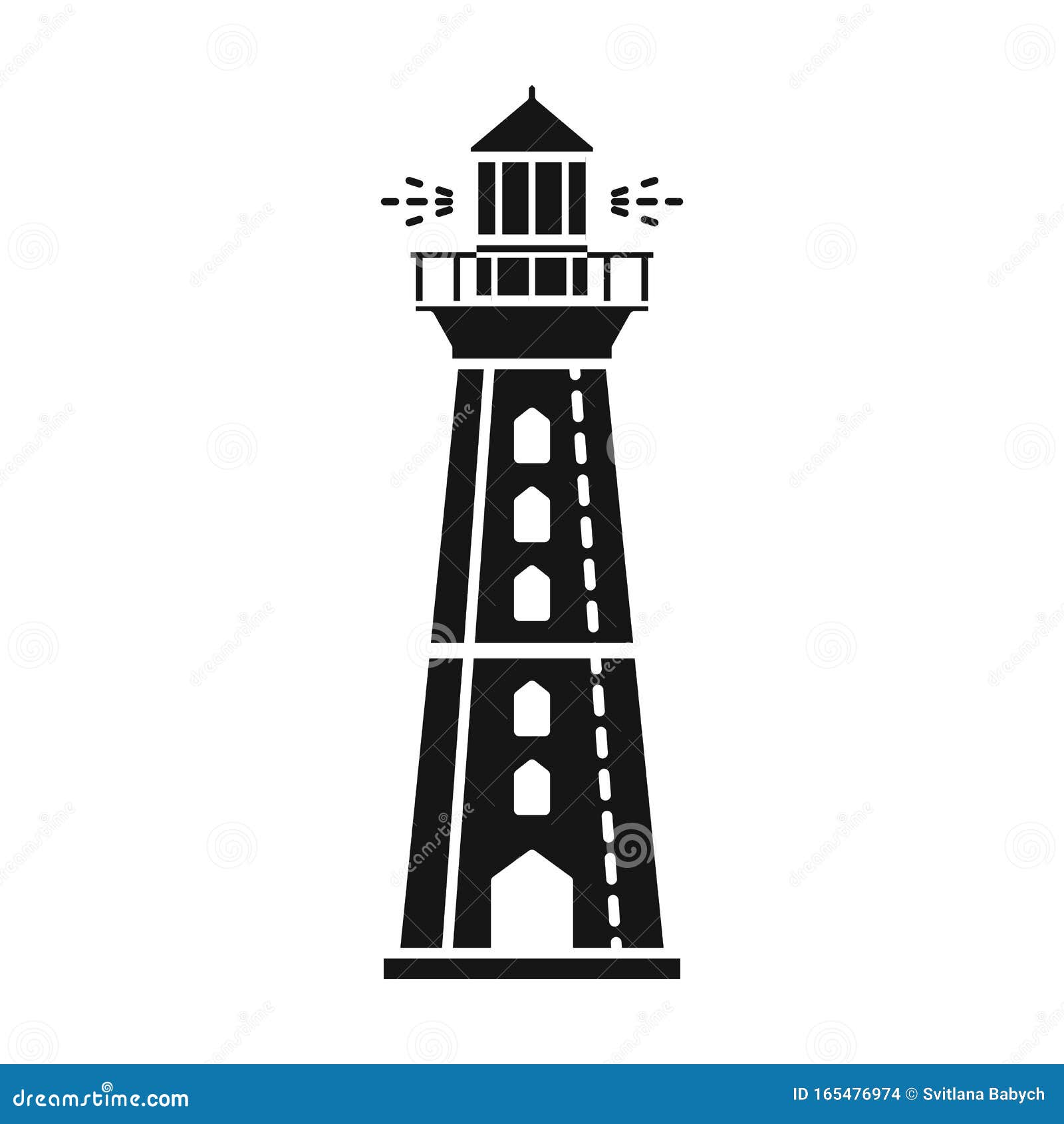 Beacon Vector Icon.Black Vector Icon Isolated On White Background ...