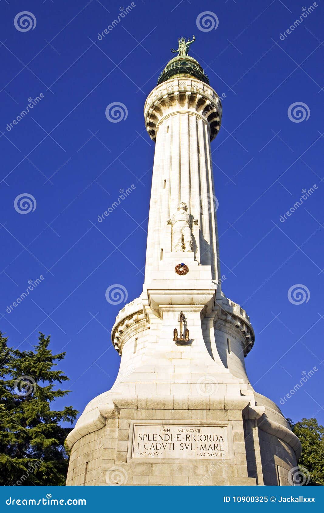 Beacon of the Victoria (italy,trieste) Stock Image - Image of angel ...
