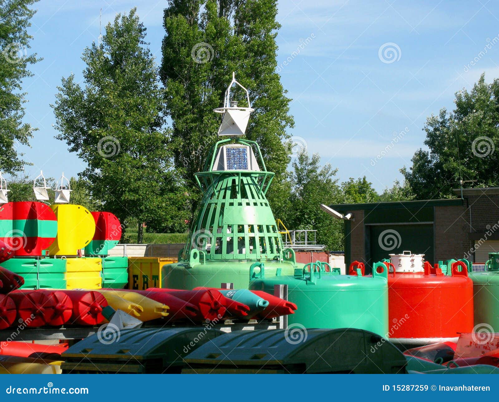 Beacons stock image. Image of float, channel, fairway - 15287259