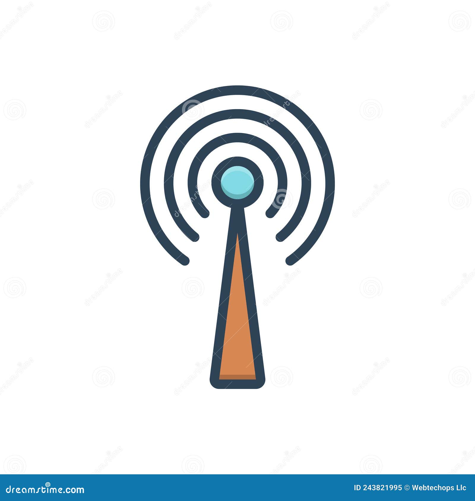 Color Illustration Icon for Beacons, Signals and Internet Stock ...