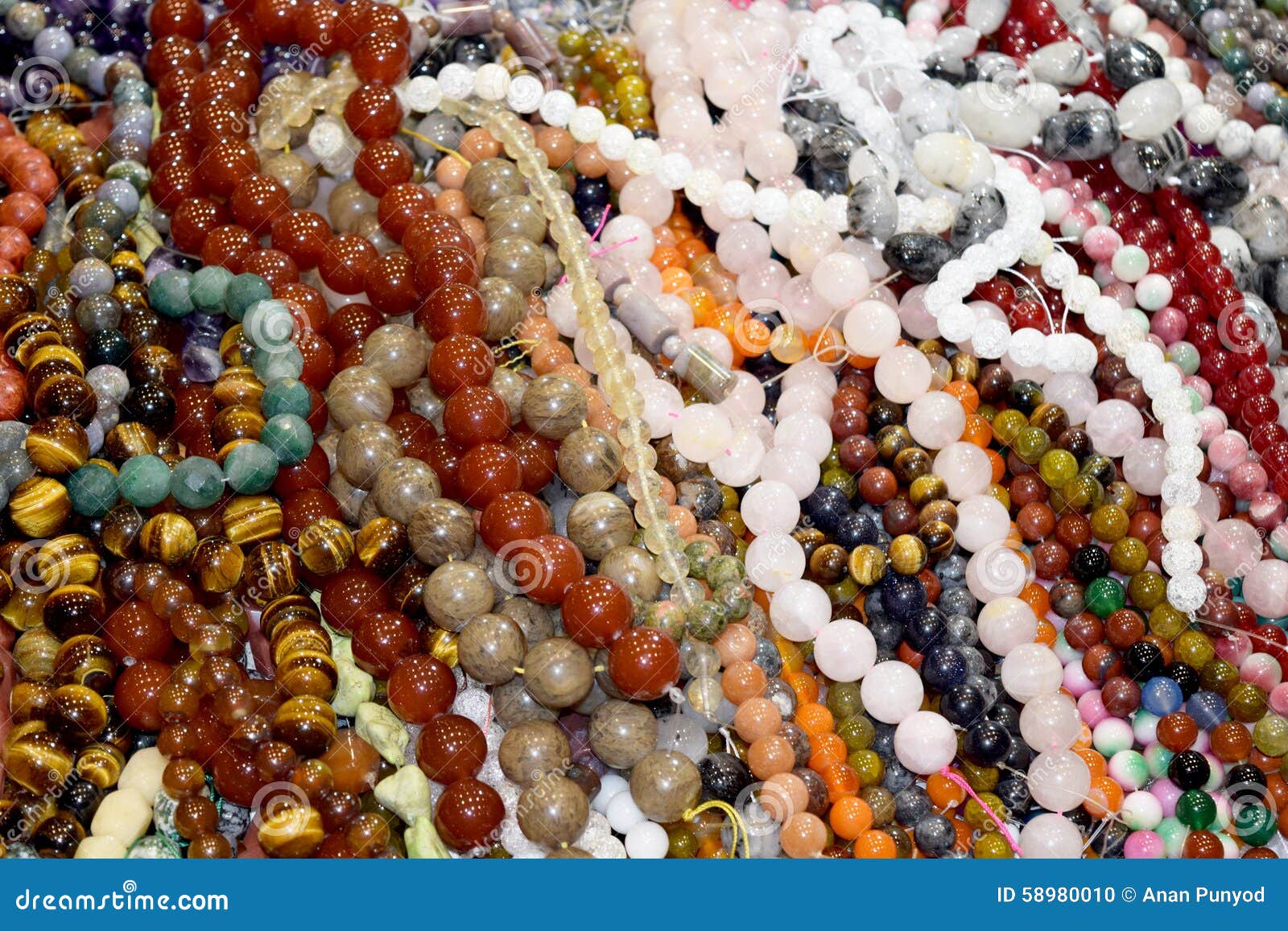 Bead Bracelet and Necklace Beads Abstract Background Stock Photo ...