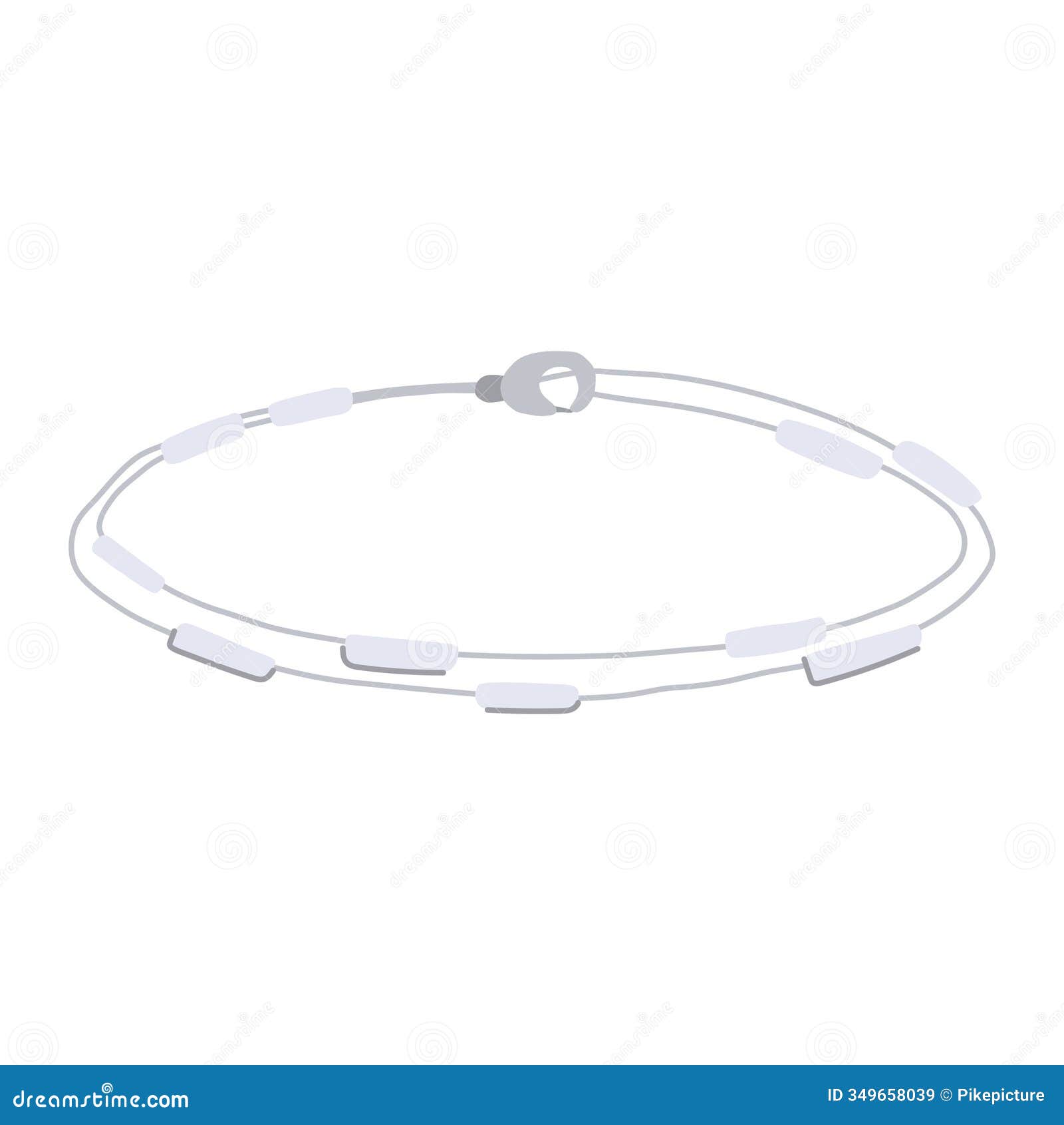Bead Bracelet Silver Cartoon Vector Illustration Stock Vector ...