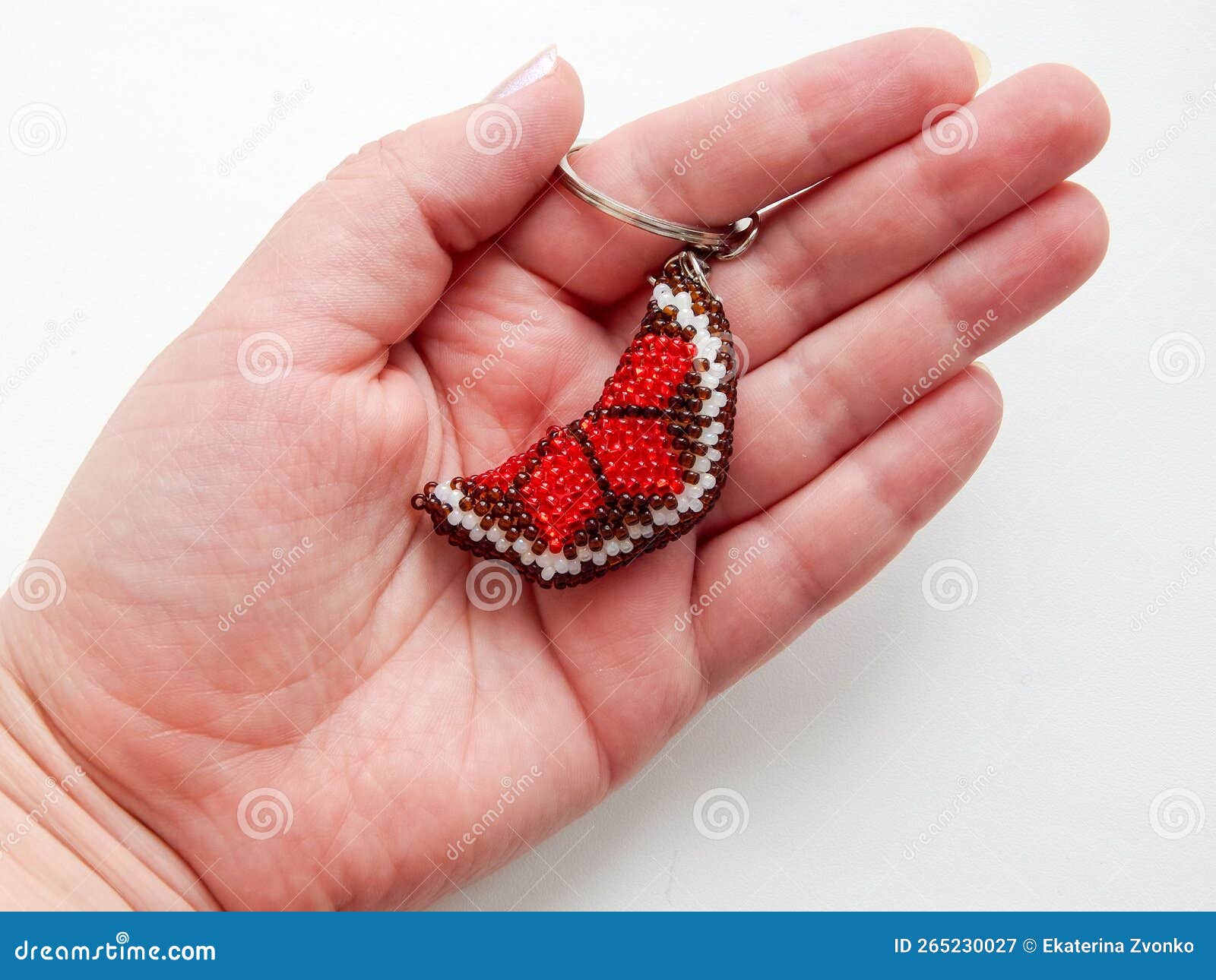 Bead Colorful Key Chain in Hand Stock Image - Image of deco, brown ...