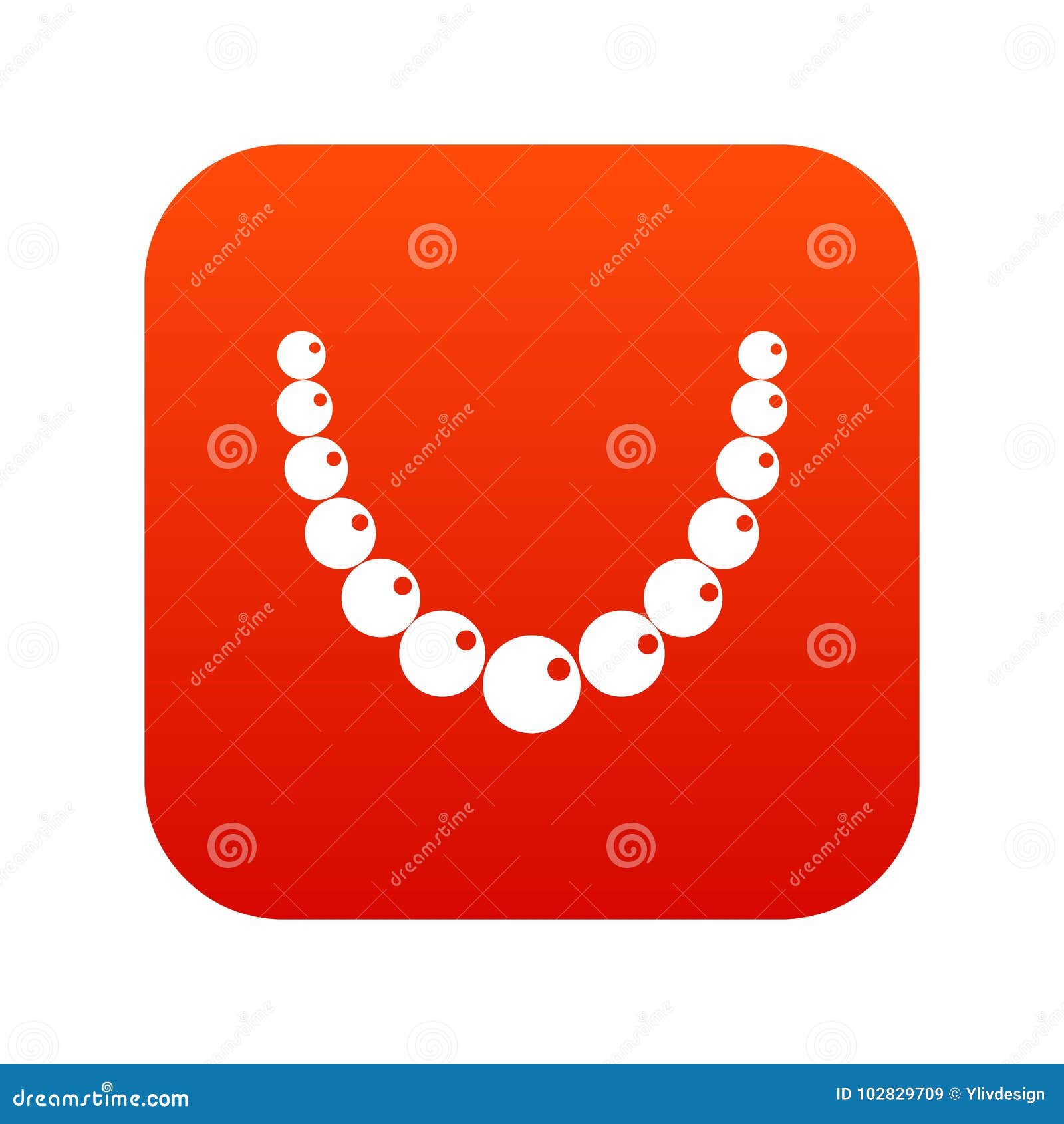 Bead icon digital red stock vector. Illustration of ball - 102829709