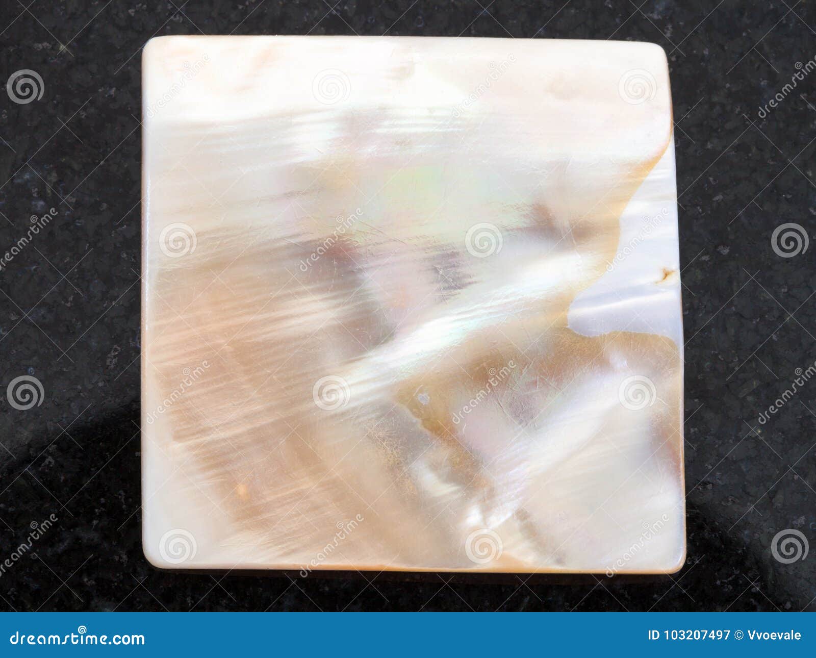 Bead from Nacre Shell on Dark Background Stock Image - Image of ...