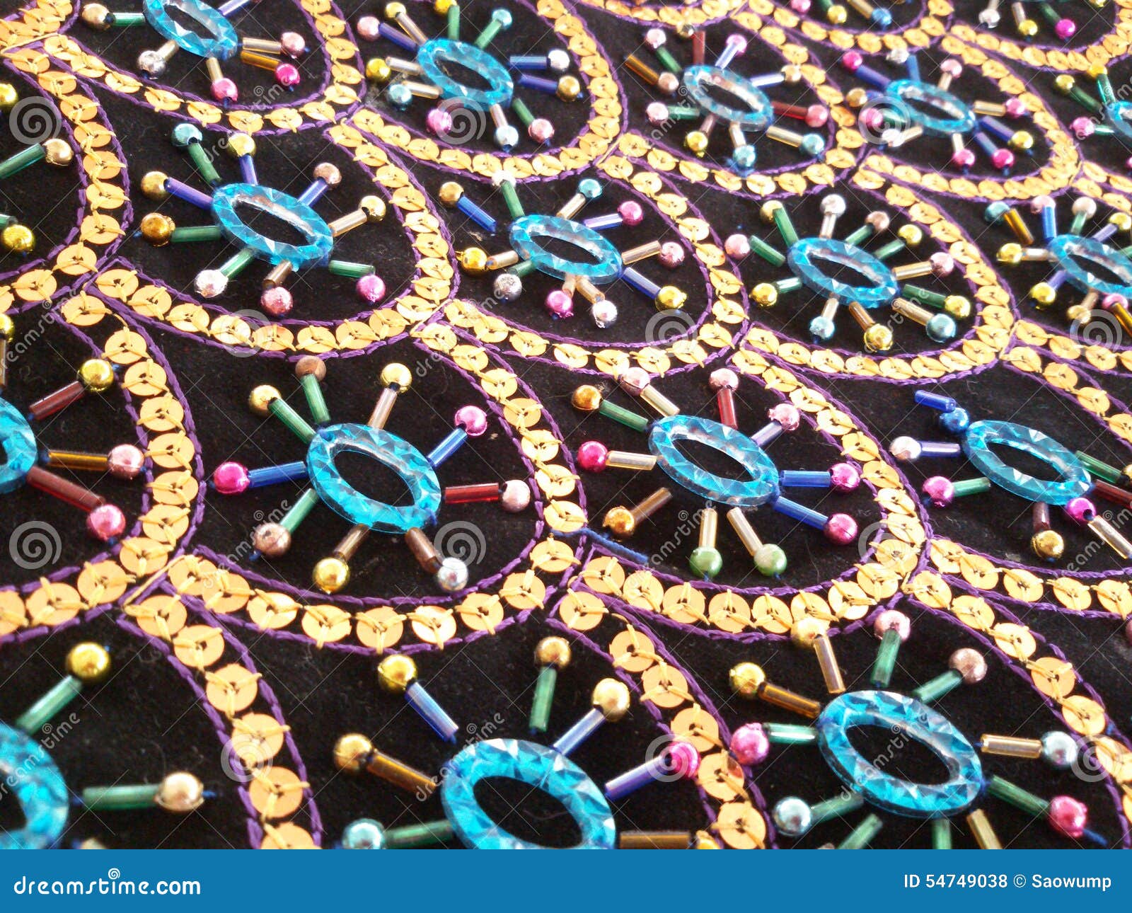 Bead Sequin Pattern Fabric Design Stock Photo - Image of sequin, design ...