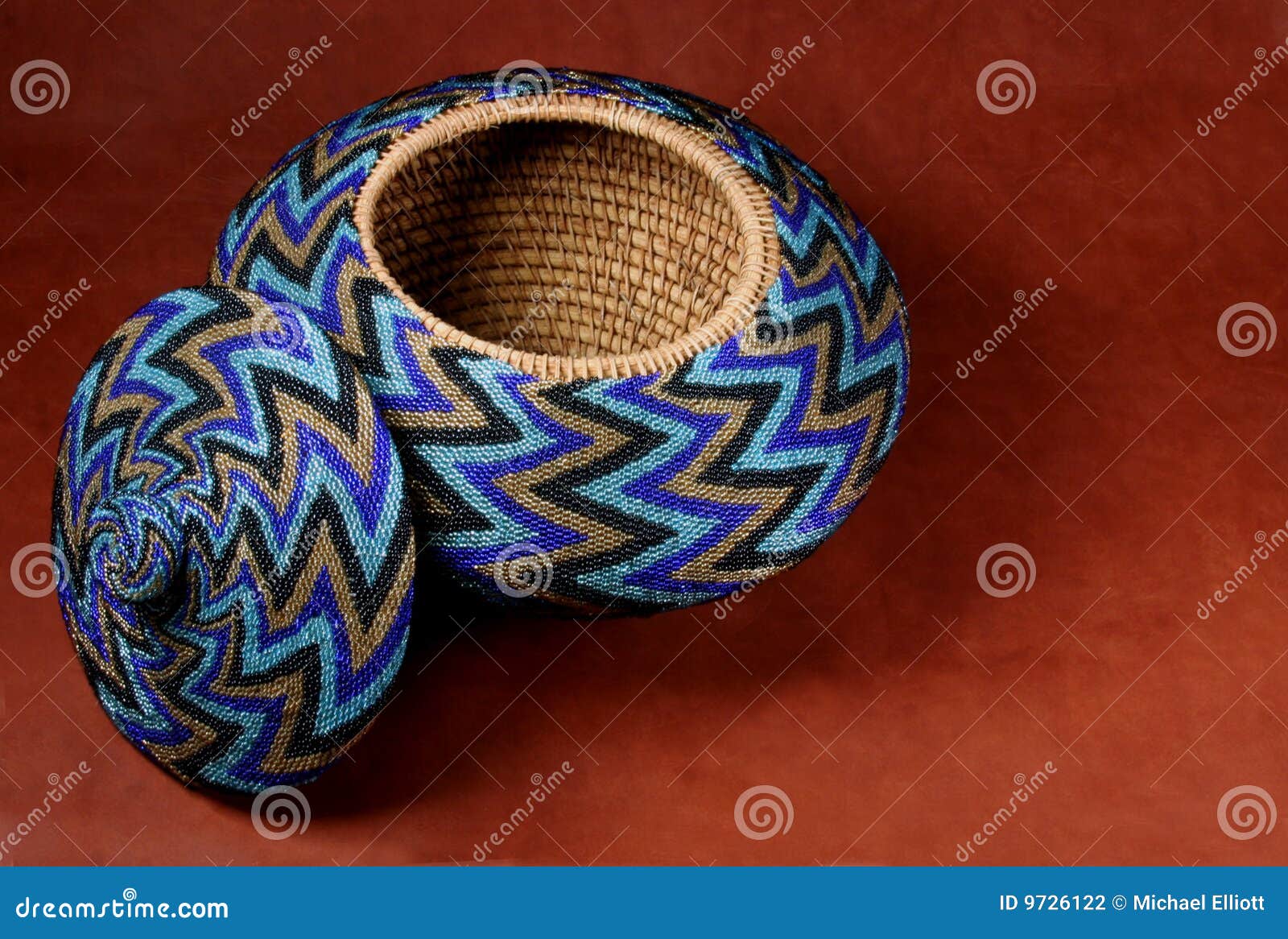 Beaded Basket stock photo. Image of indian, country, beads - 9726122
