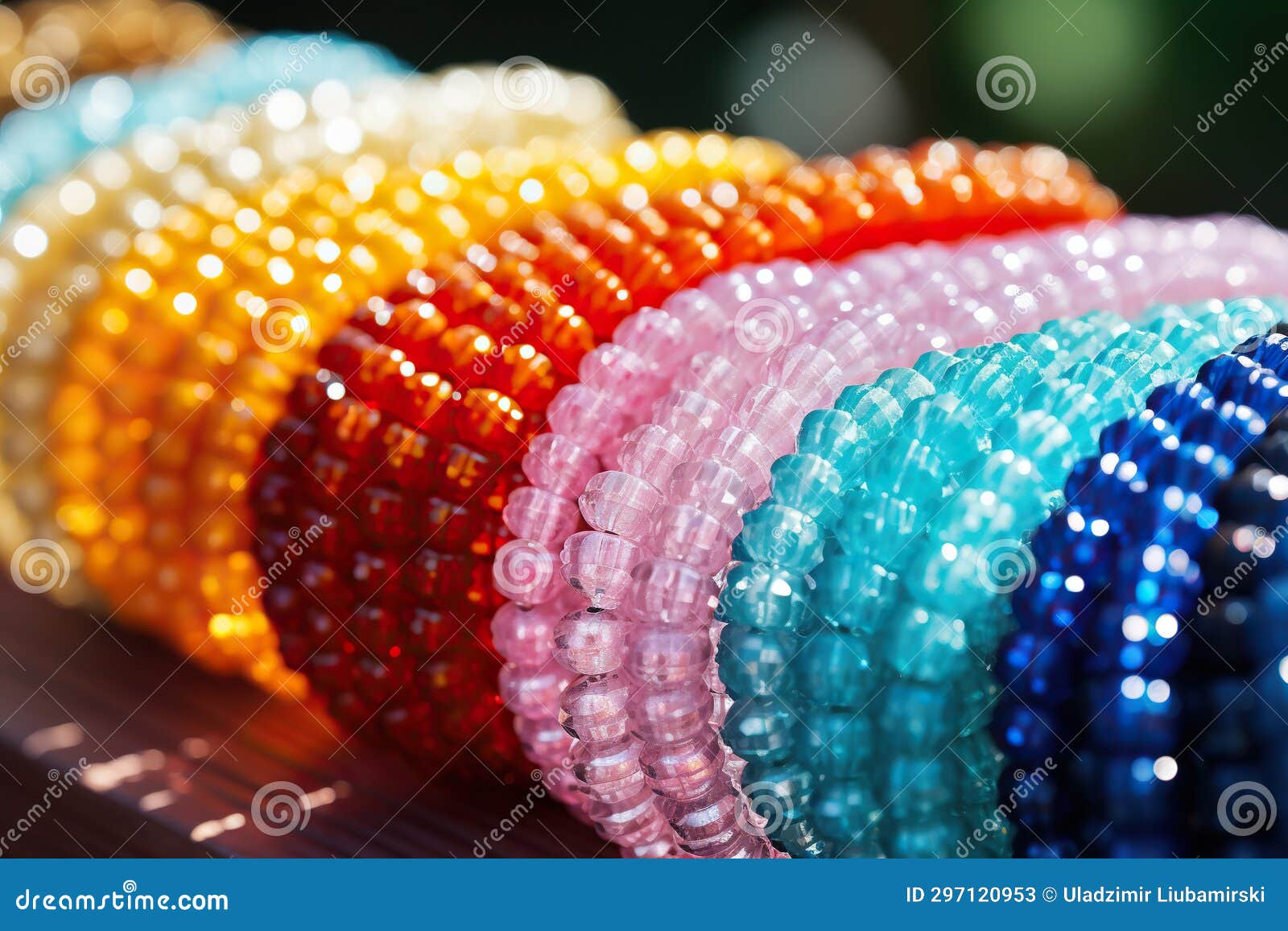 Beaded Bracelets in Different Colors. Generated by Artificial ...