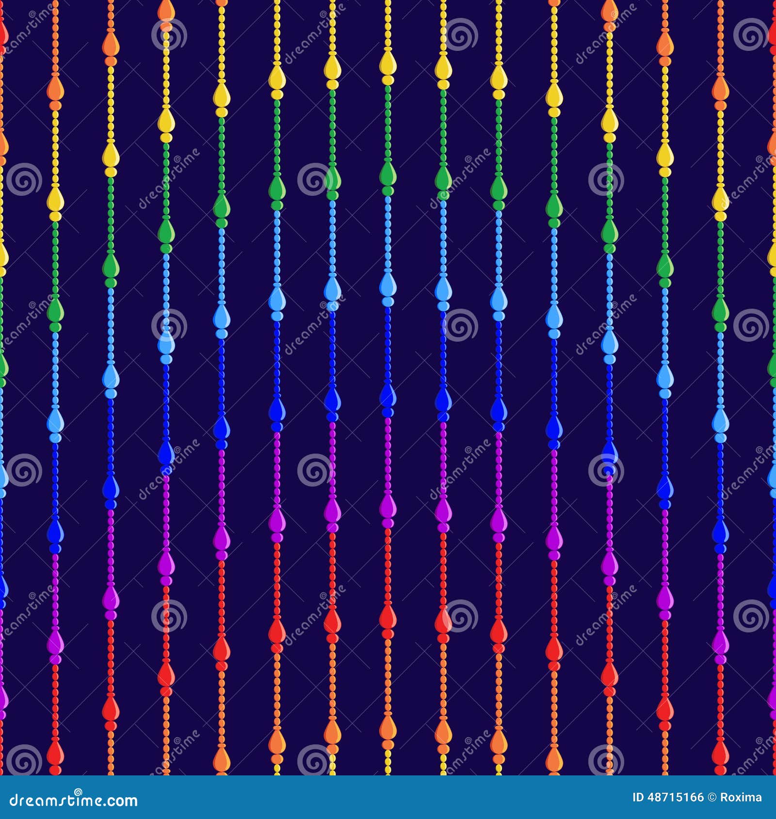 Beaded curtain stock vector. Illustration of geometry - 48715166