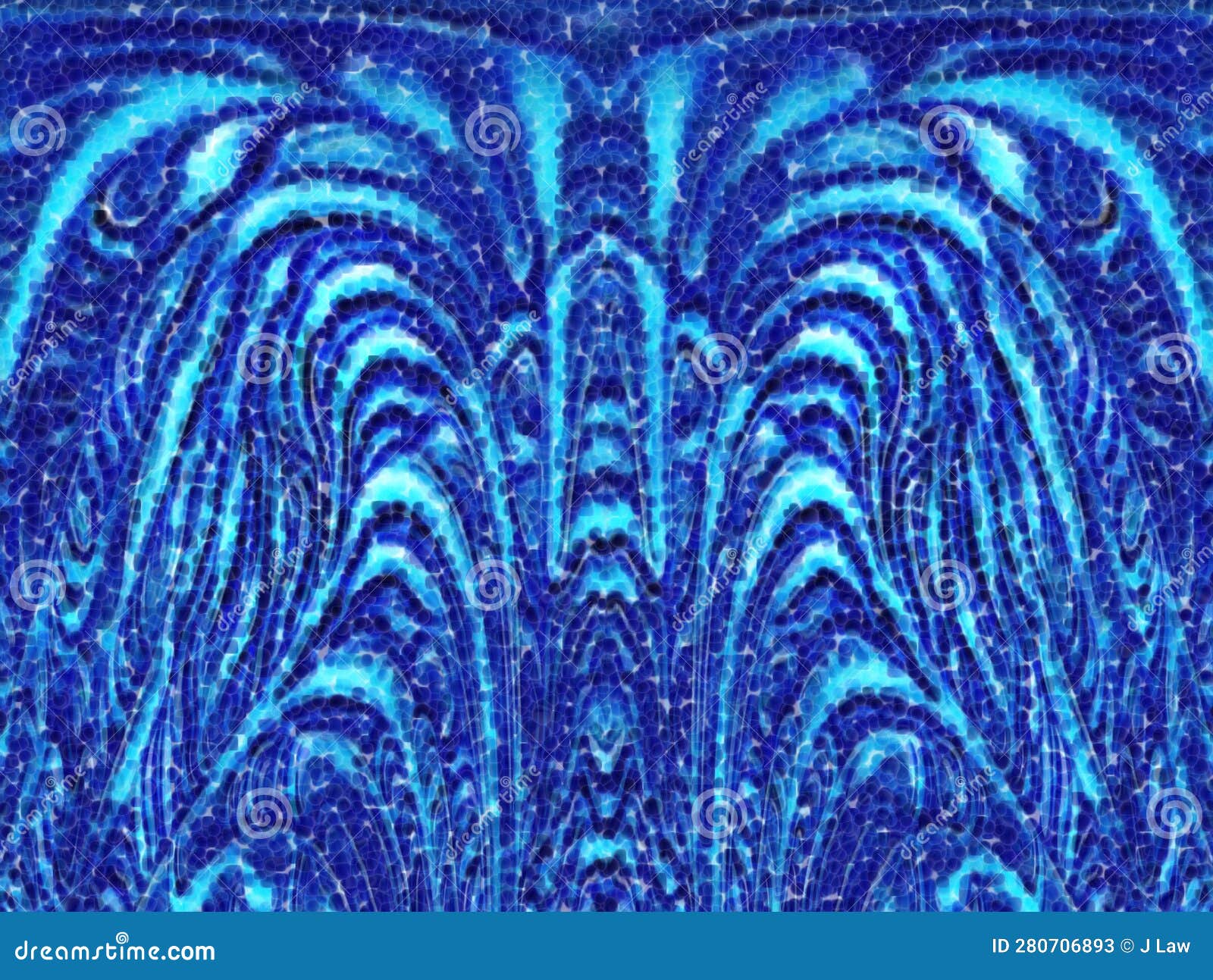 Beaded Effect Wavy and Rippled Pattern in Cobalt and Turquoise Blue ...