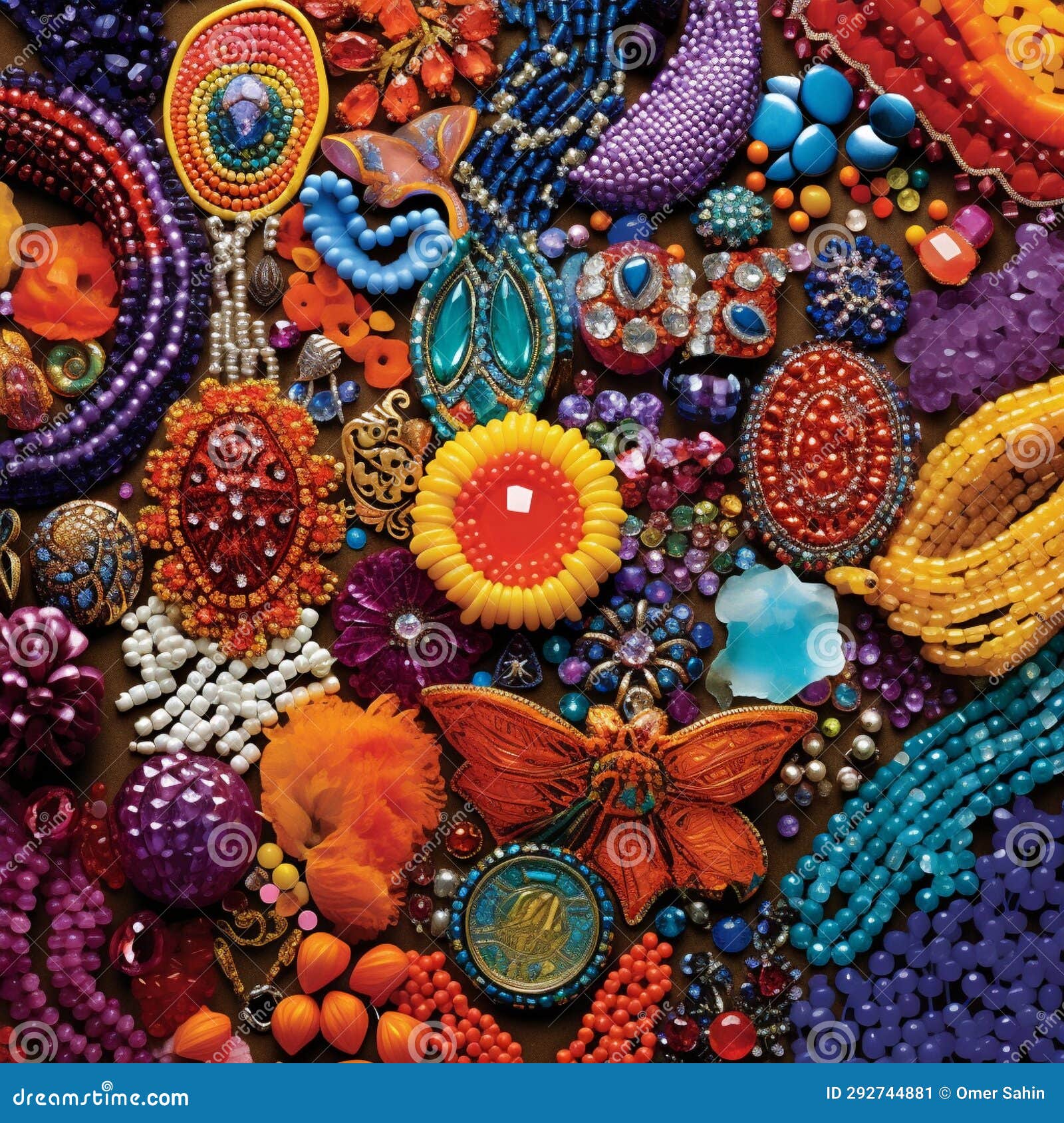 Beaded Harmony: Unifying Colors, Patterns, and Texture Stock ...