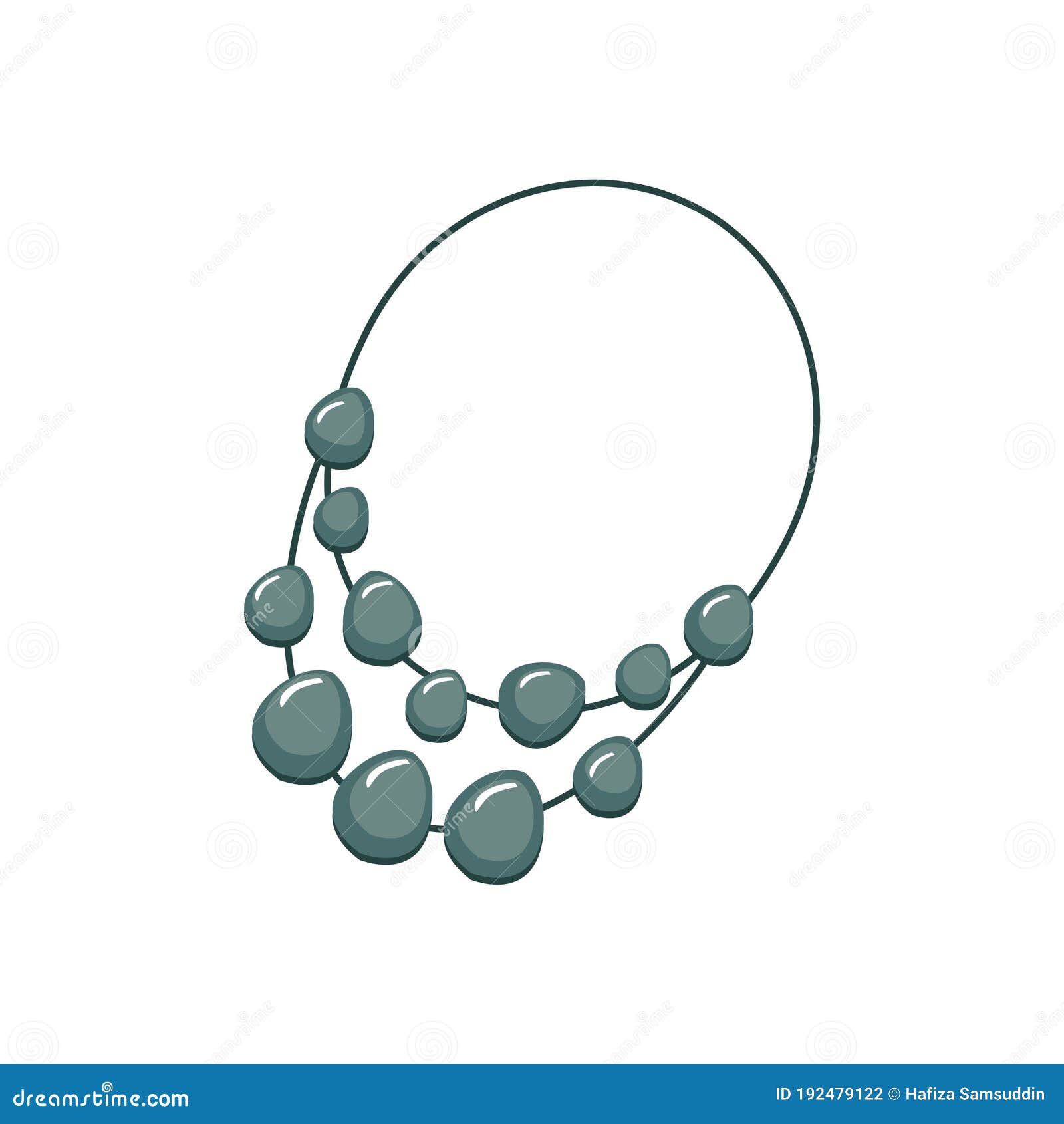 Beaded Necklace. Vector Illustration Decorative Design Stock Vector ...