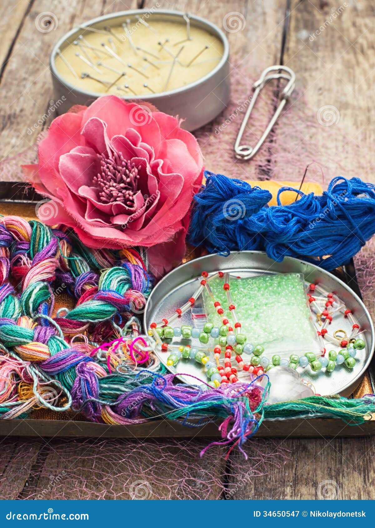 Beading stock image. Image of round, work, wire, embroidery - 34650547