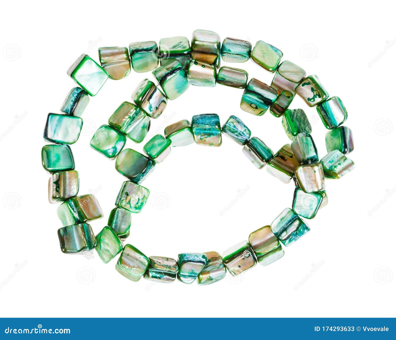 Tumbled Abalone (haliotis) Stone On White Marble Royalty-Free Stock ...