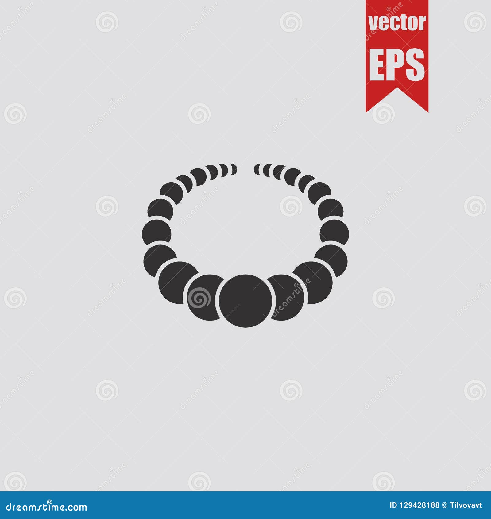 Beads Icon in Flat Style.Vector Illustration. Stock Illustration ...