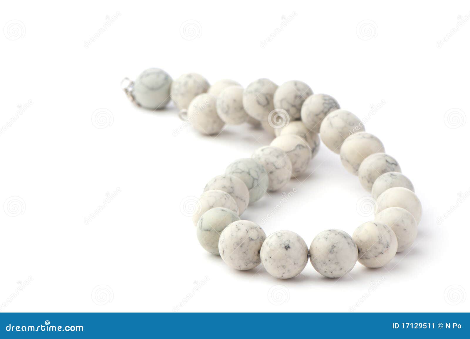 Beads Made of White Stone Close-up Stock Image - Image of compliment ...