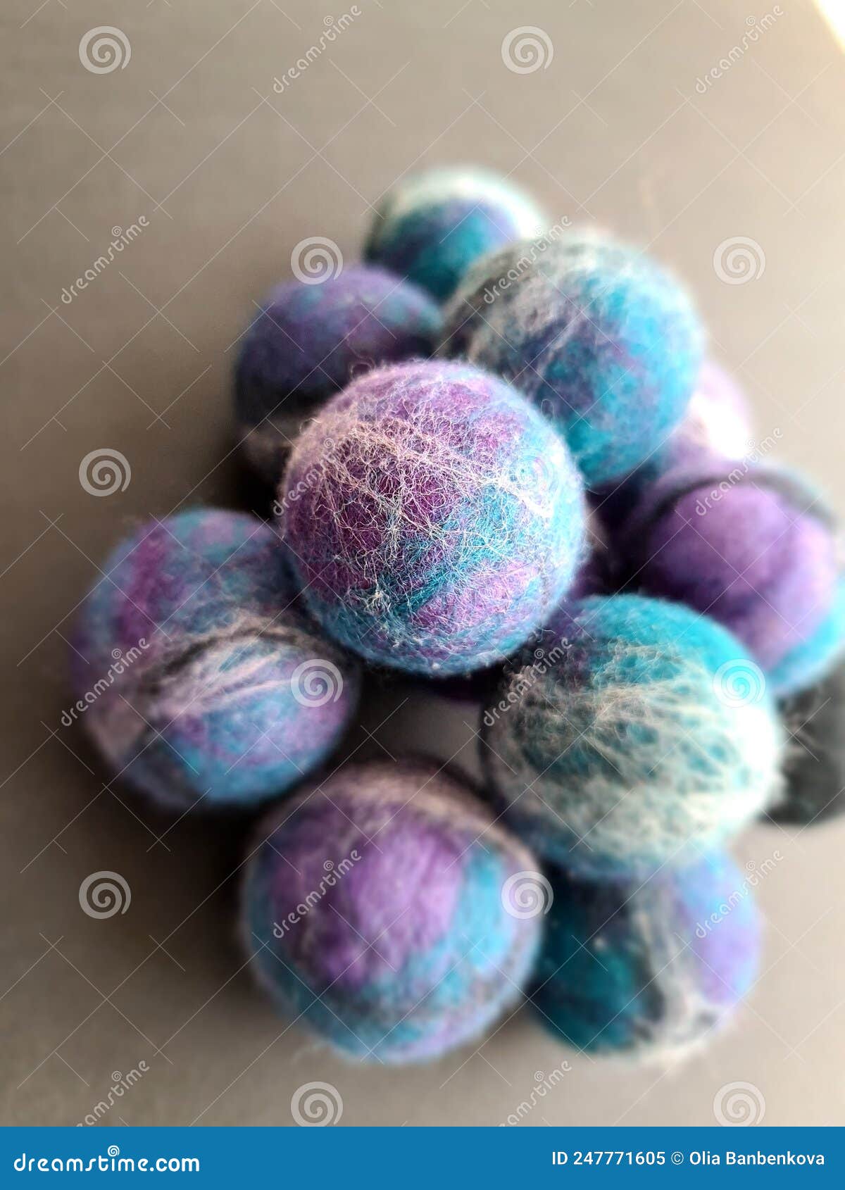 Beads Made of Wool. Space Design. Wool, Felt. Wallow Stock Image ...