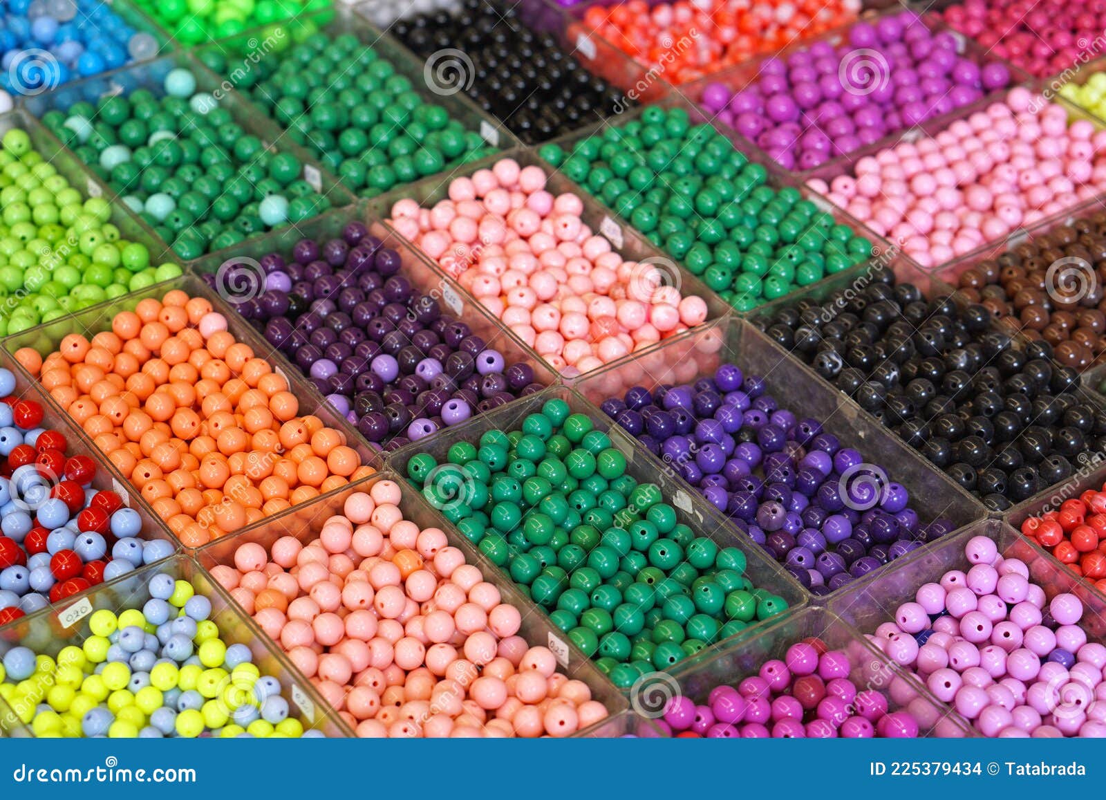 Beads mix stock photo. Image of diagonal, work, material - 225379434